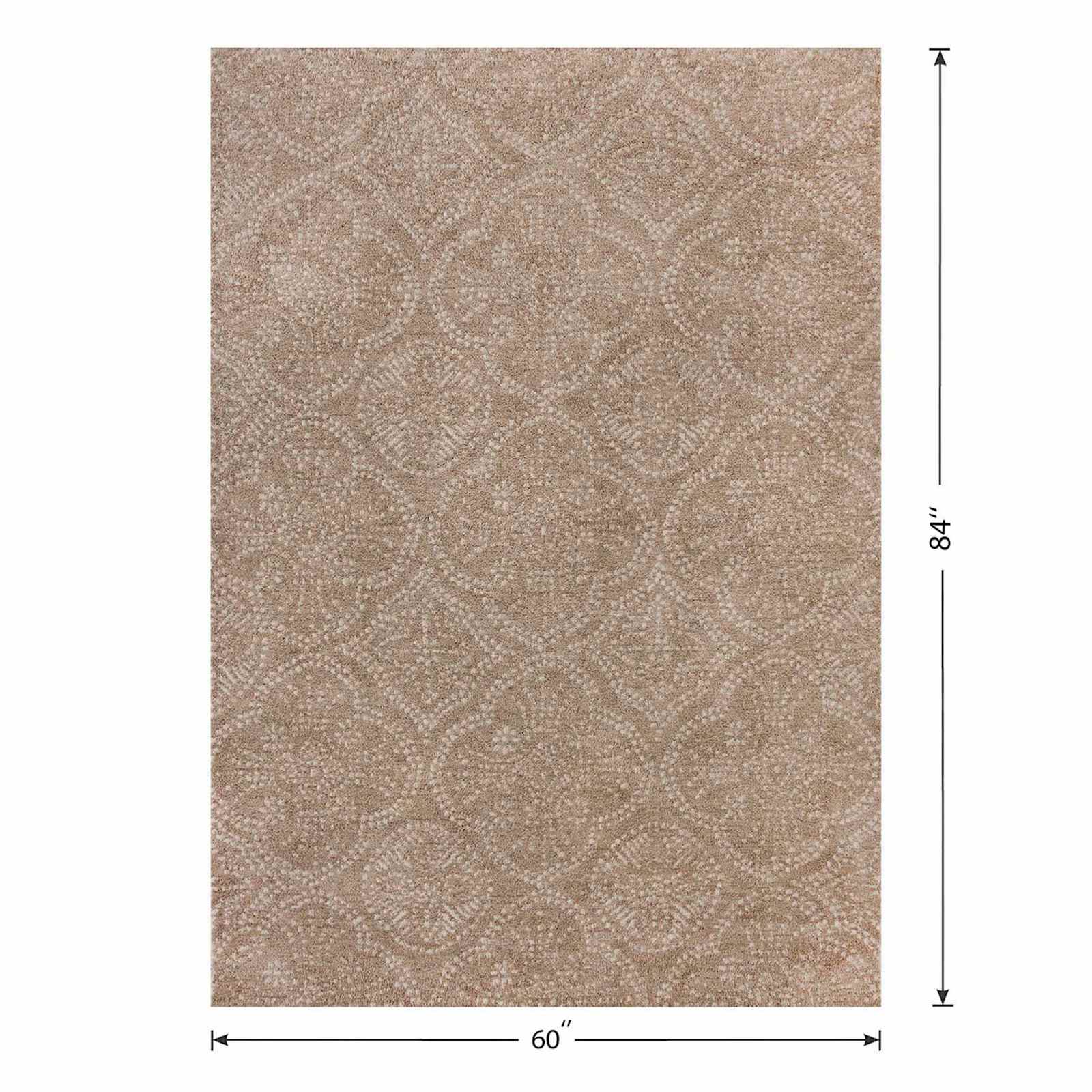 Hayne Neutral Shag Area Rug 5x7 | At Home