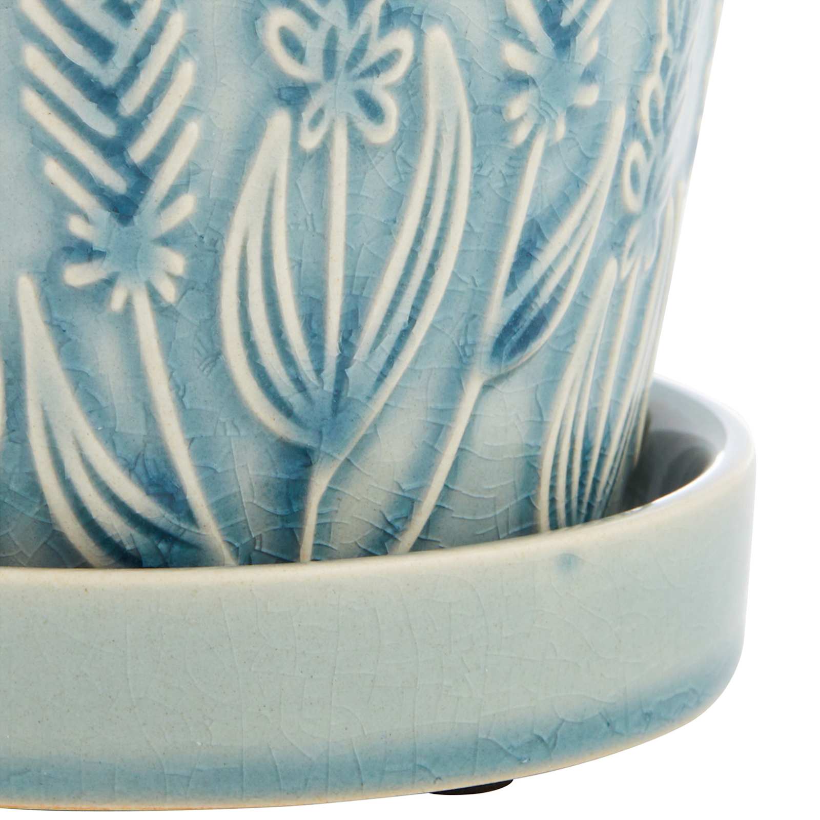 Indoor Floral Ceramic Pot, Small | At Home