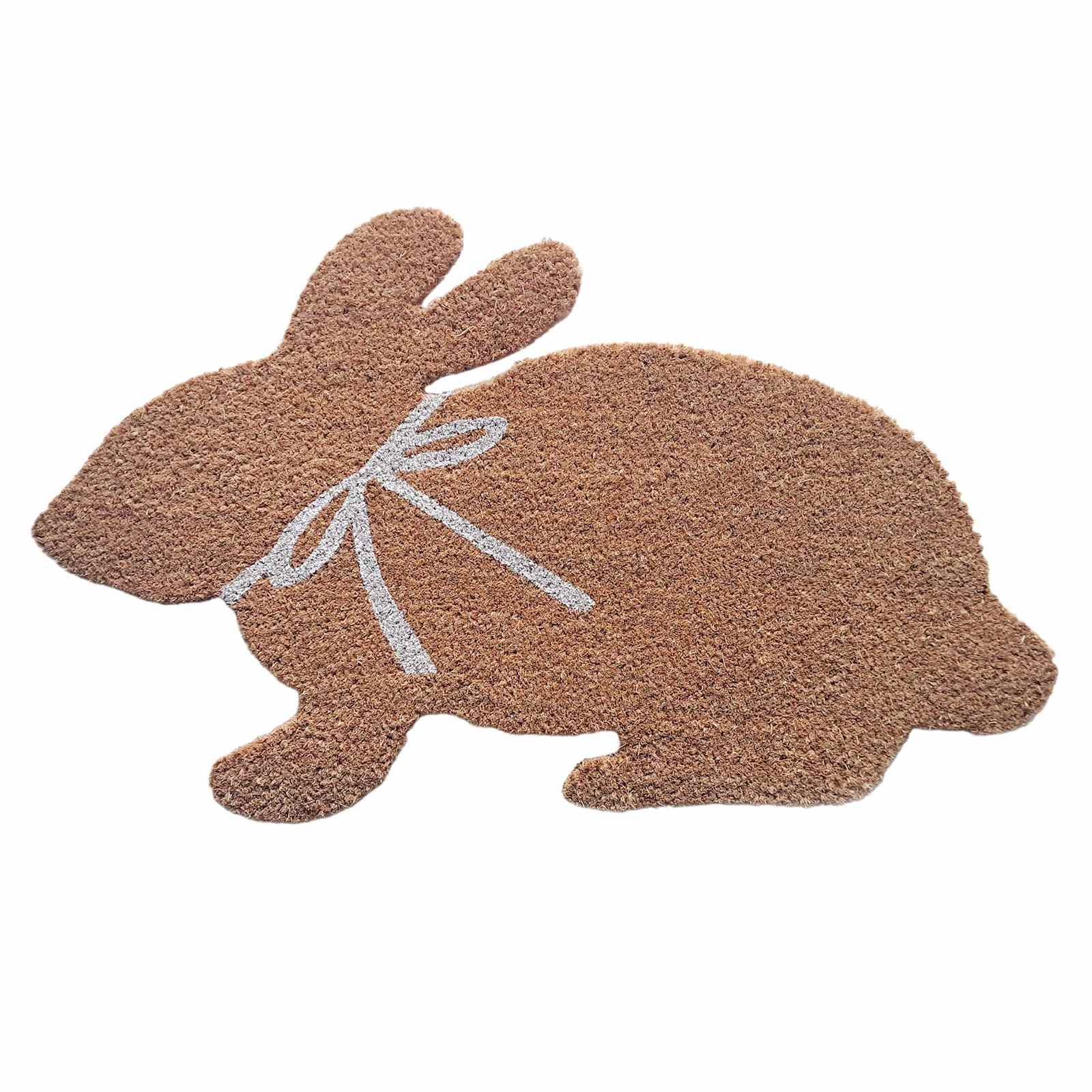 Honeybloom Easter Bunny Shaped Coir Mat, 18x30 | At Home