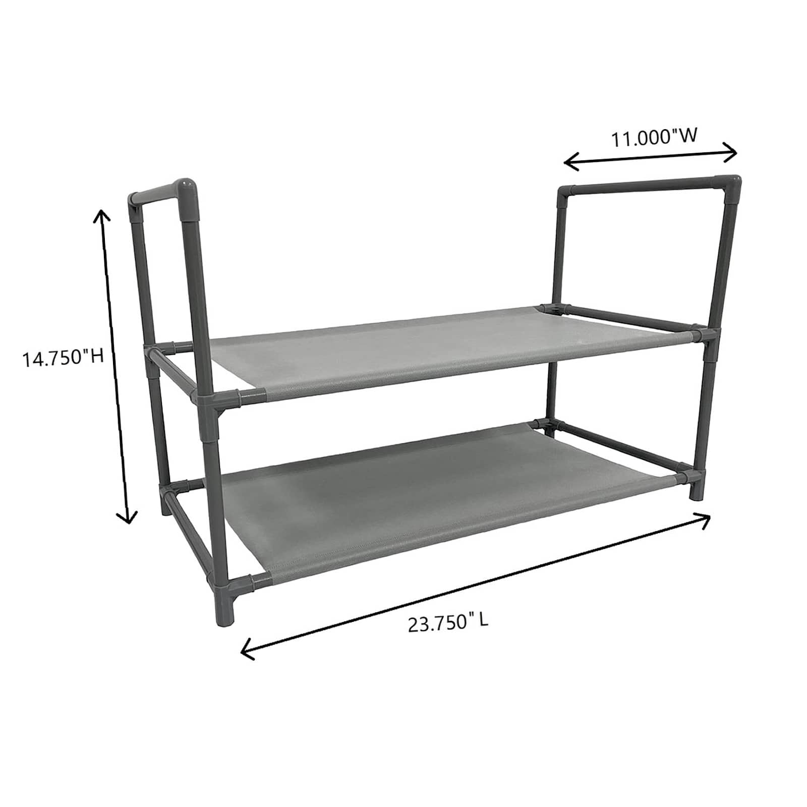 2-Tier Multi-Use Stackable Shoe Rack