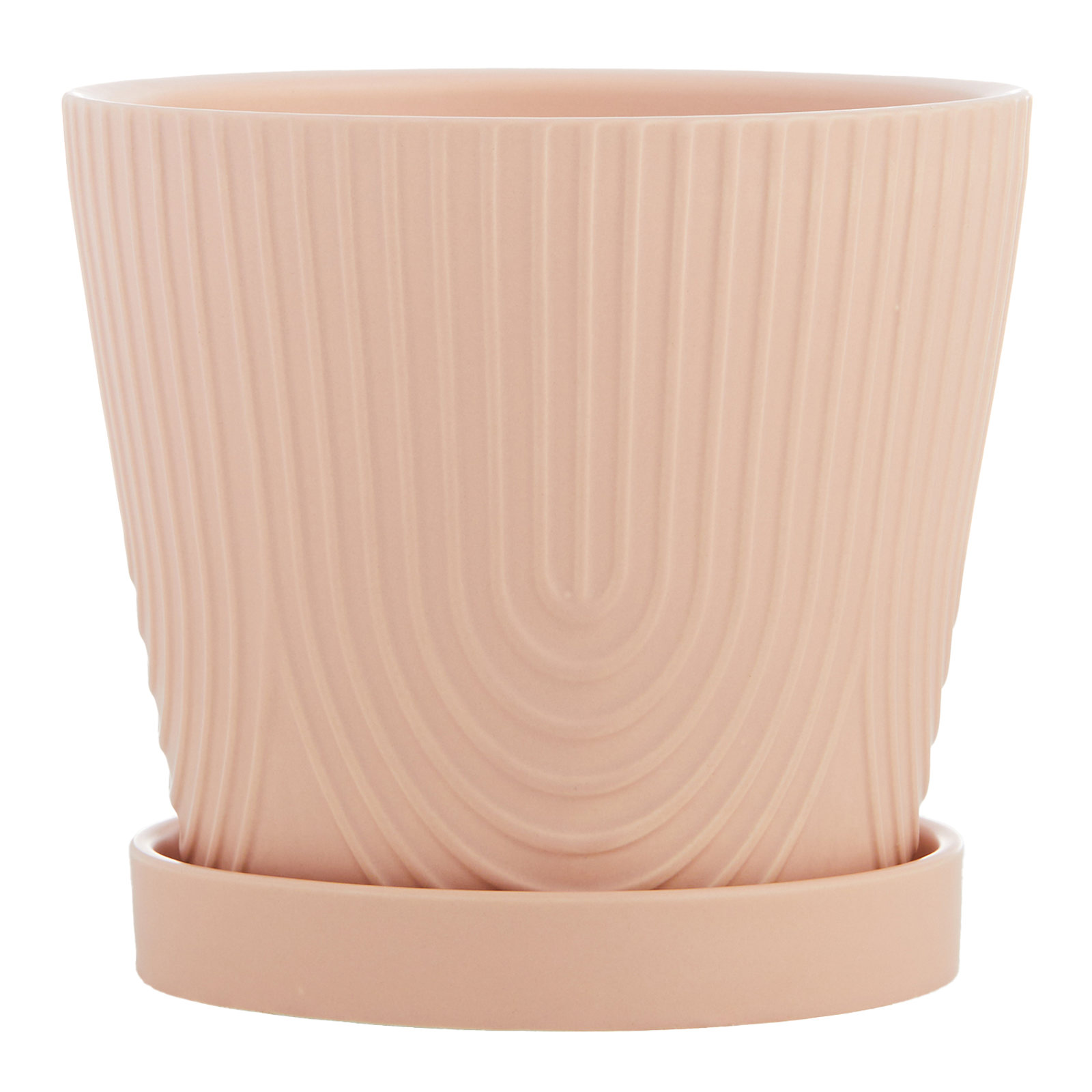 Indoor Rainbow Evening Pink Ceramic Planter, Medium