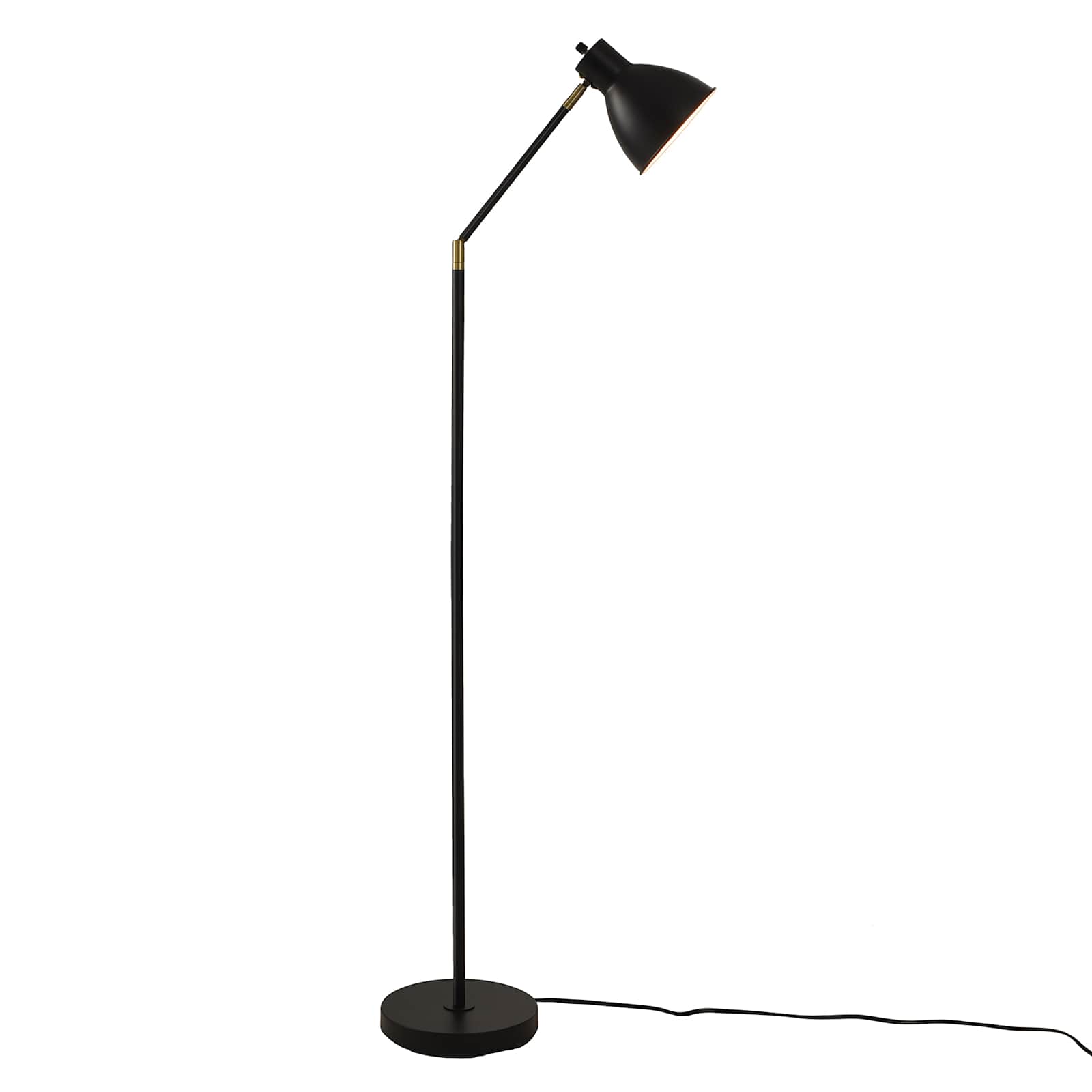 Black & Brass Task Floor Lamp, 65"