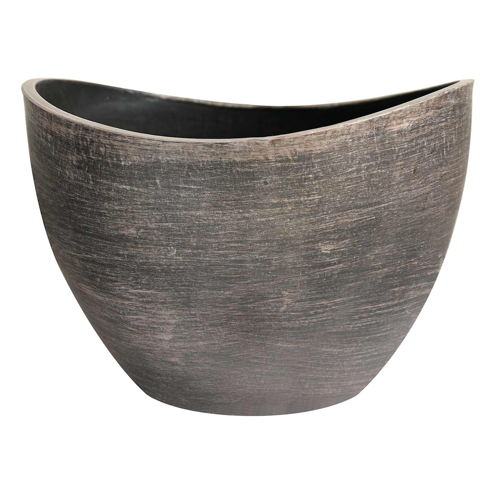 Bronze Wave Angled Outdoor Planter, Small | At Home