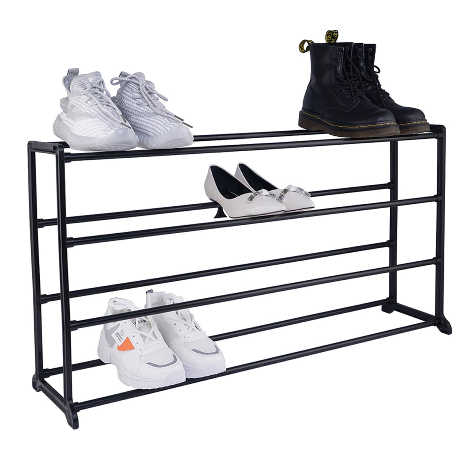20 Pair Standing Shoe Rack Black | At Home