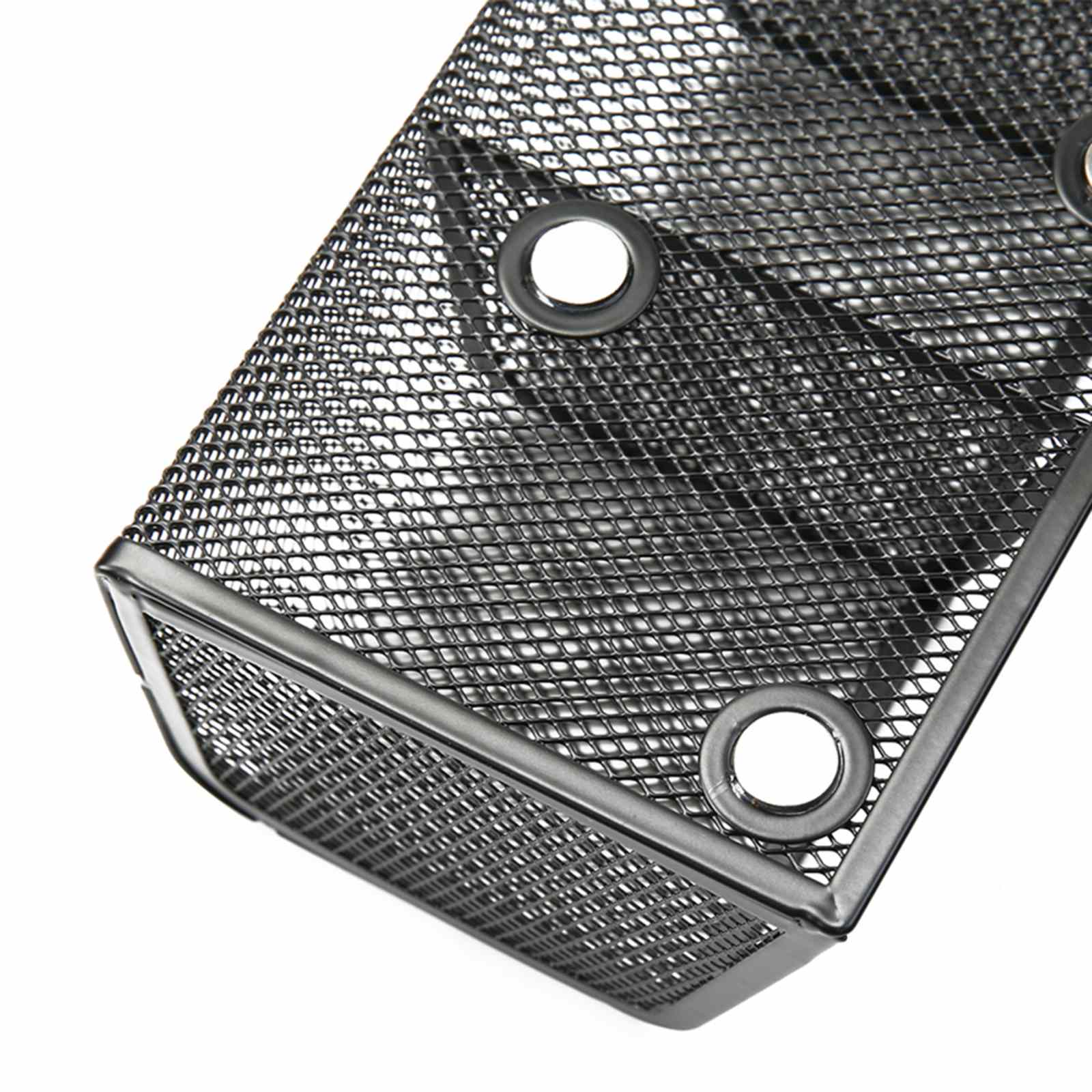 3-Compartment Metal Mesh Magnetic Organizer, Black