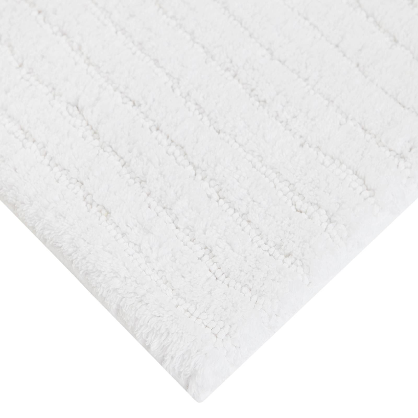 Found & Fable High Low Stripe White Bath Rug 17x24 | Bath Decor | At Home