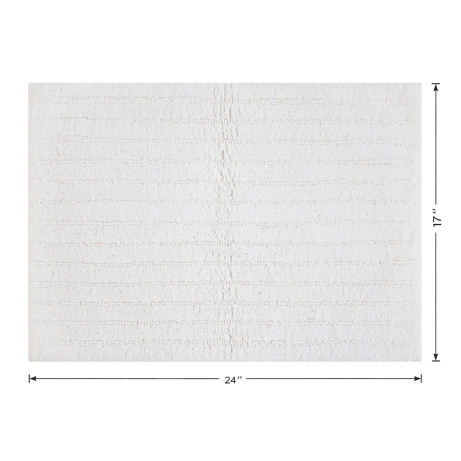 Found & Fable High Low Stripe White Bath Rug 17x24 | Bath Decor | At Home