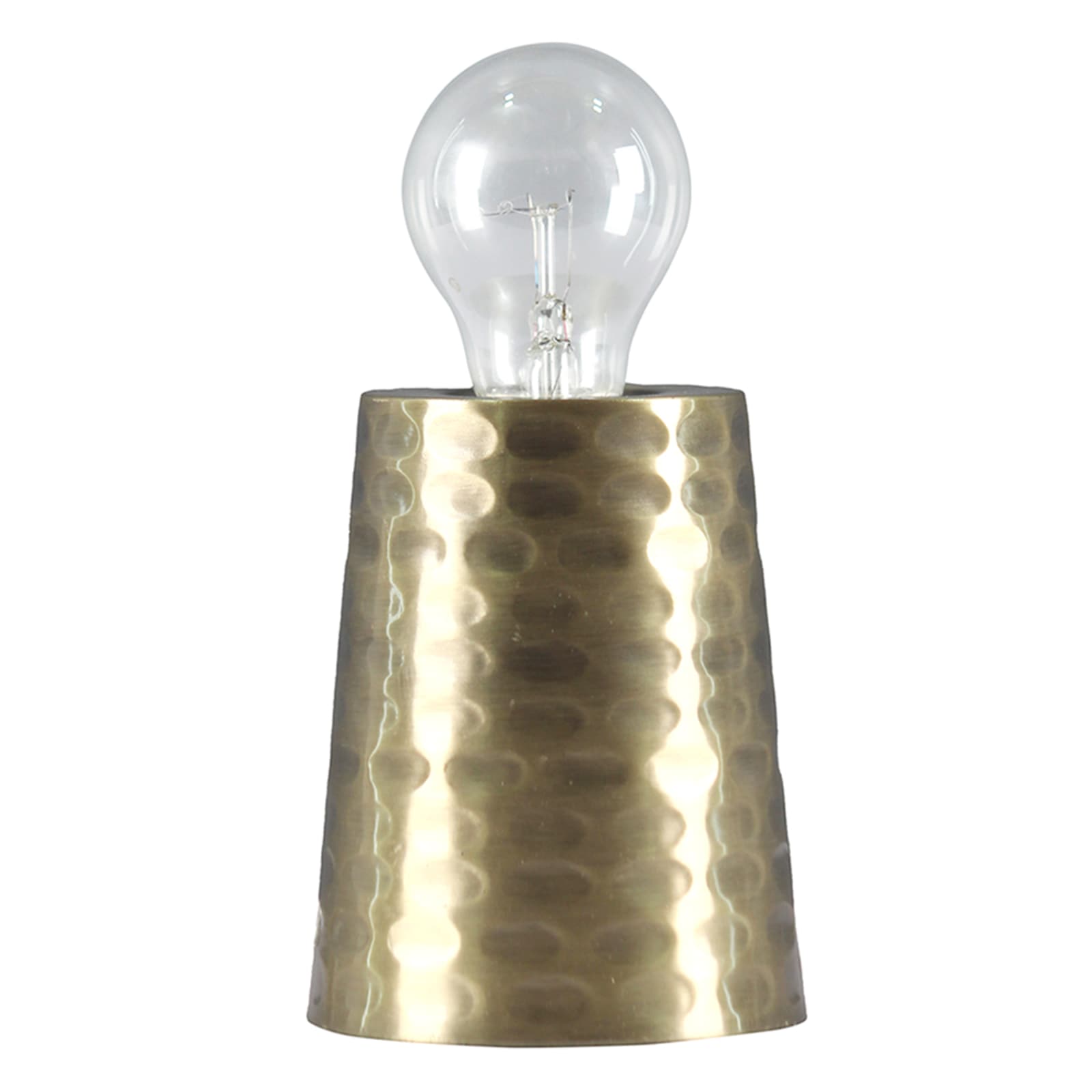 Gold Hammered Metal Uplight Base, 5"