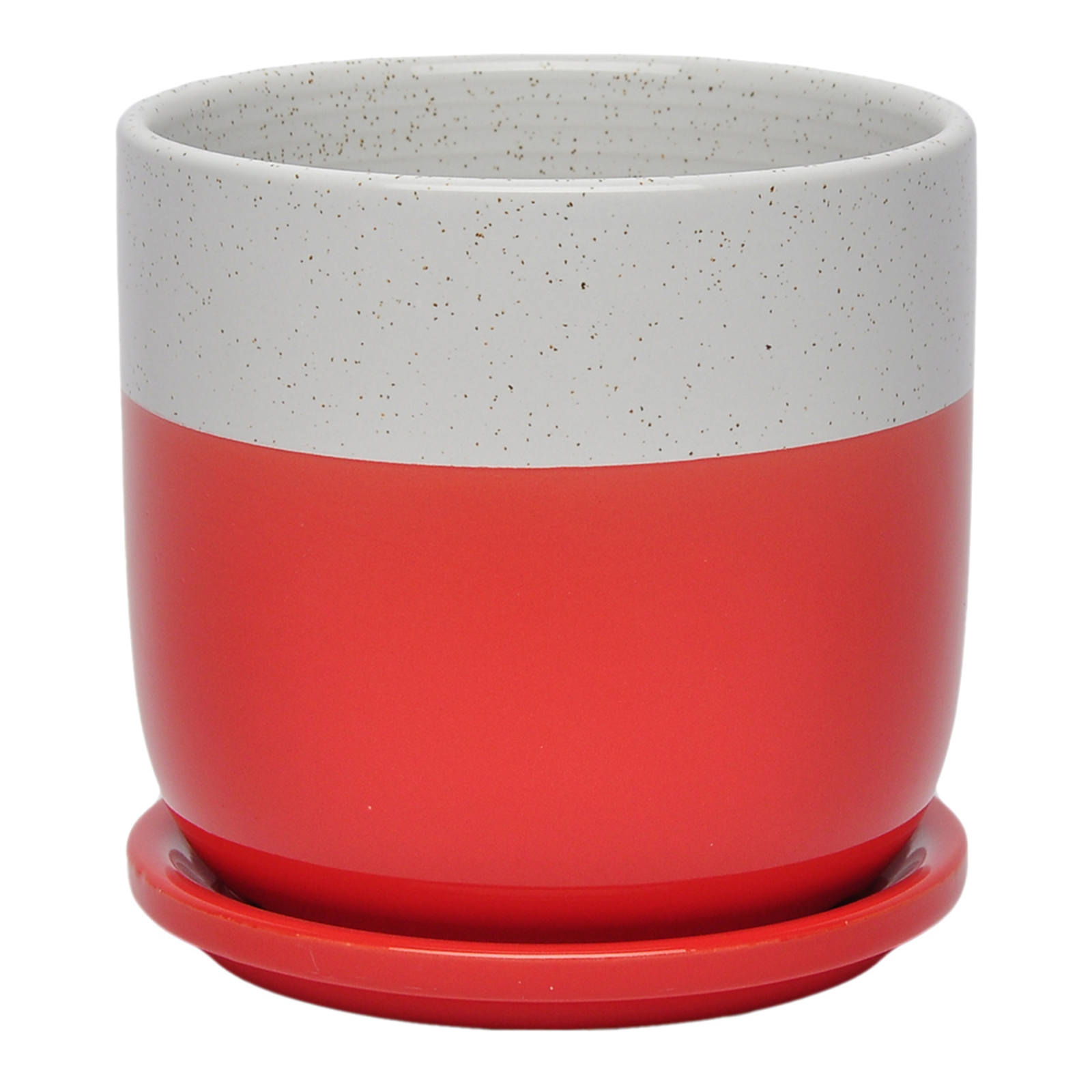 Sunny Club Indoor Ohio Red Ceramic Planter, Small