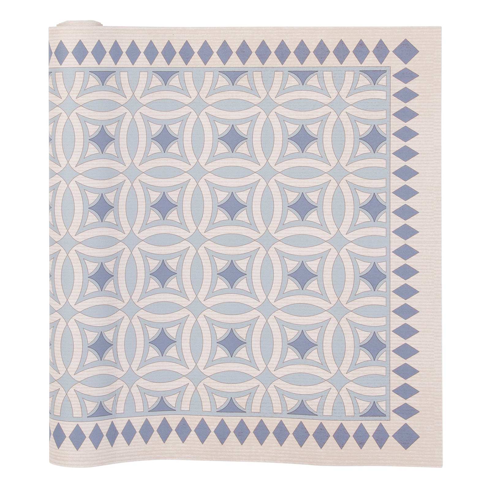 Vinyl Beige/Blue Runner 2x5 | At Home