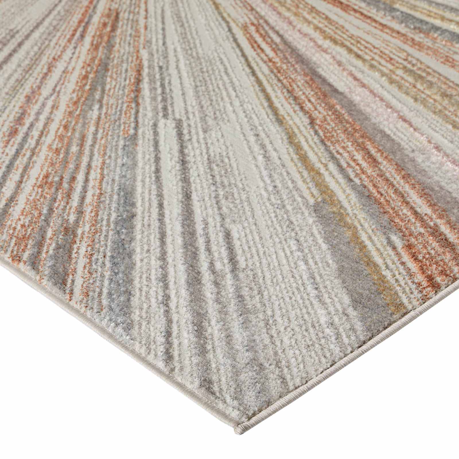 Crestline Neutral & Grey Abstract Burst Area Rug | At Home
