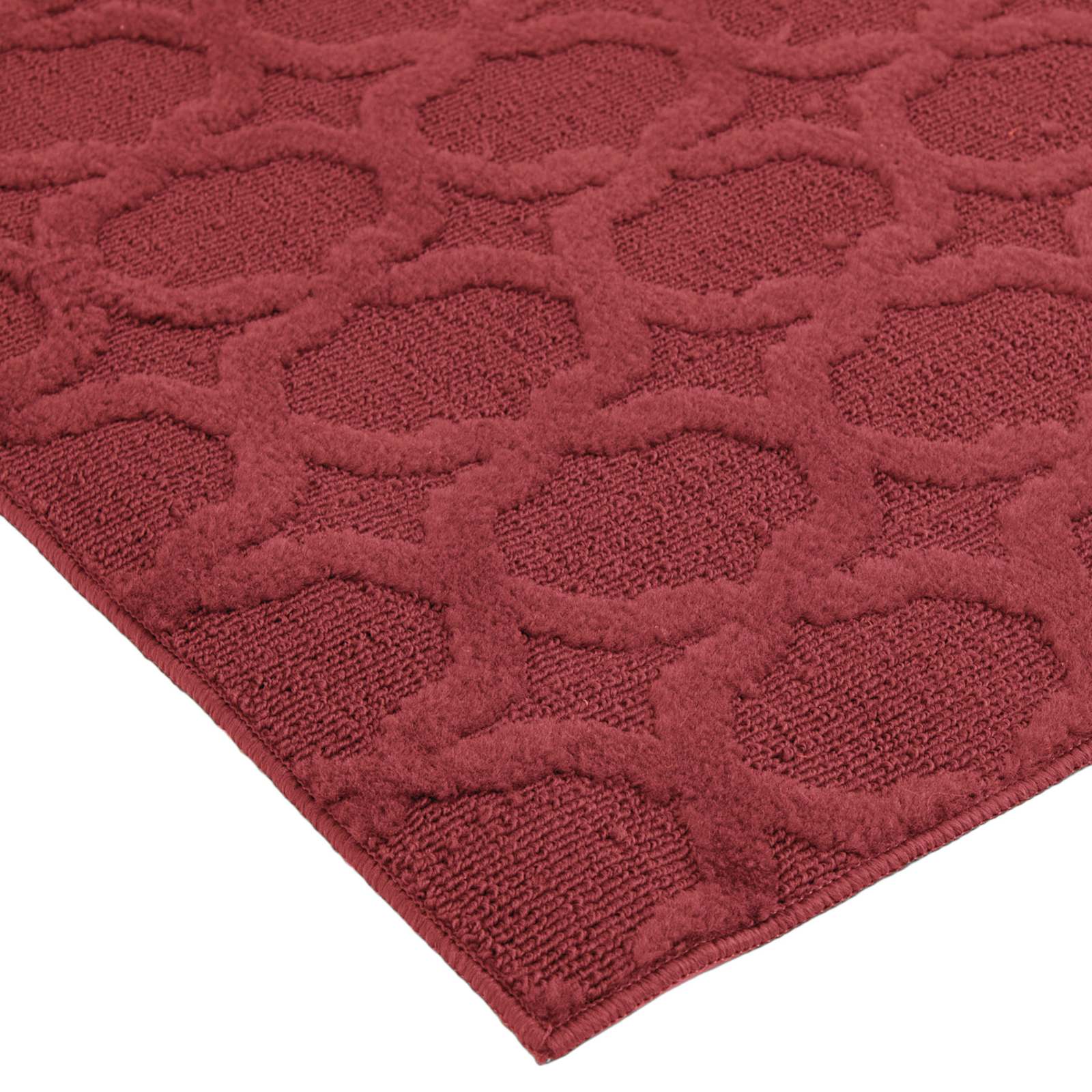 Verona Ruby Red Contour Area Rug 5x7 | At Home