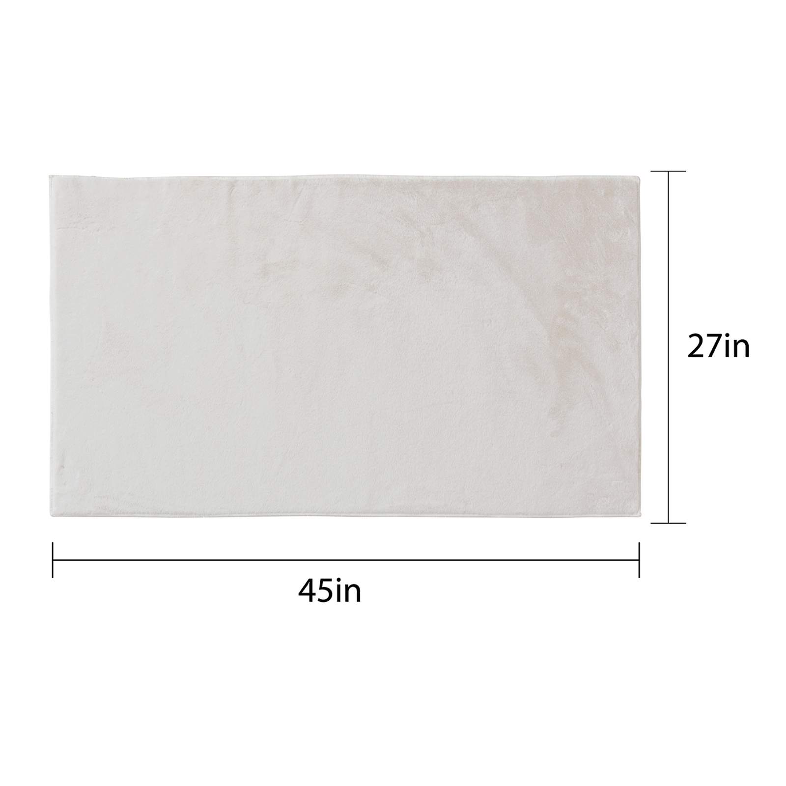 Bliss Silver Faux Rabbit Fur Washable Accent Rug | At Home