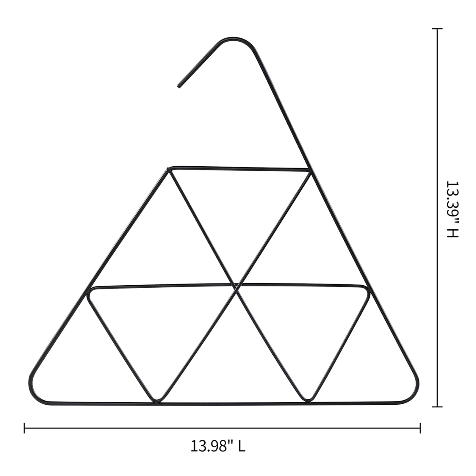 Metal Triangle Scarf Hanger Matte Black | Closet Organization | At Home