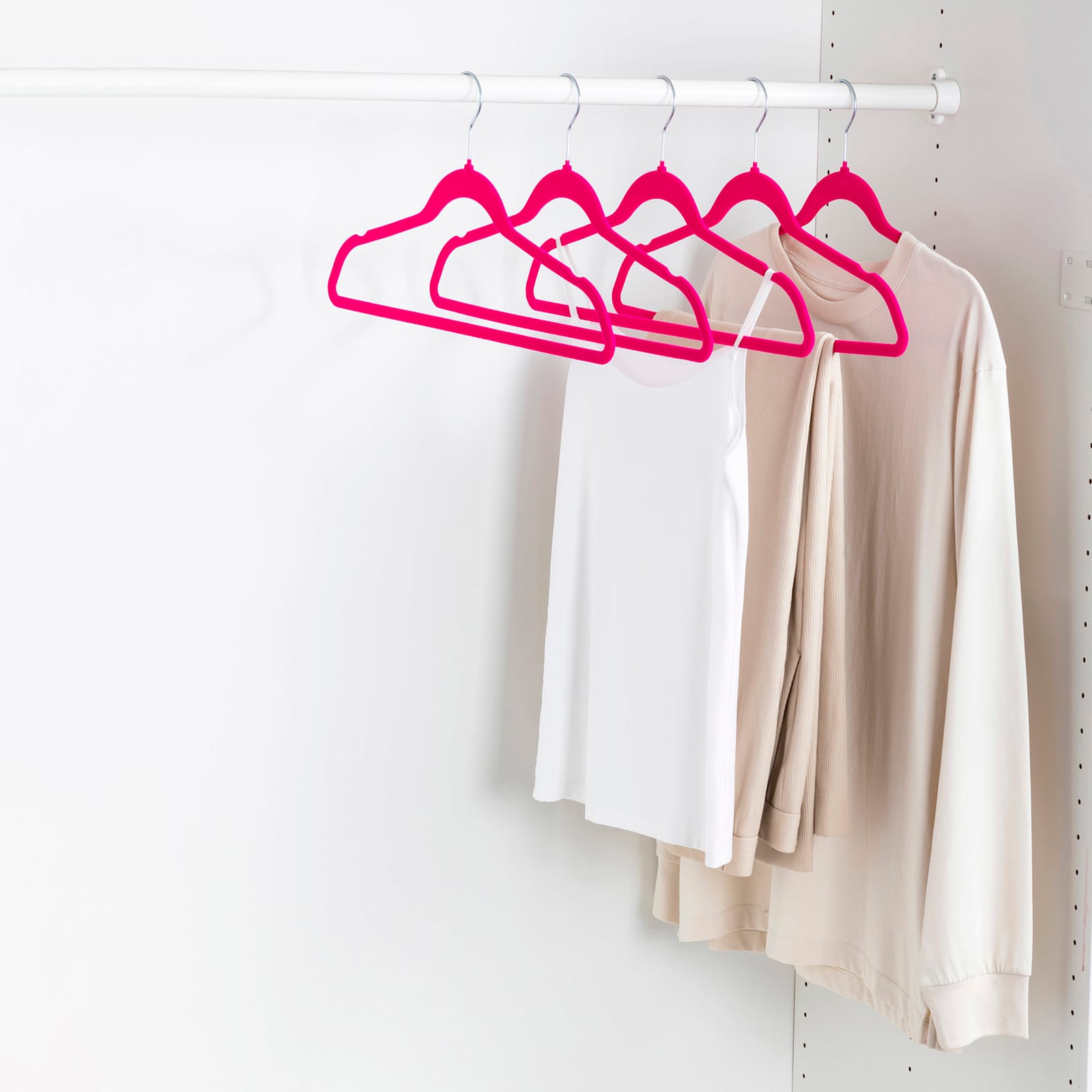 10-Pack Velvet Hanger Sets, Fuchsia