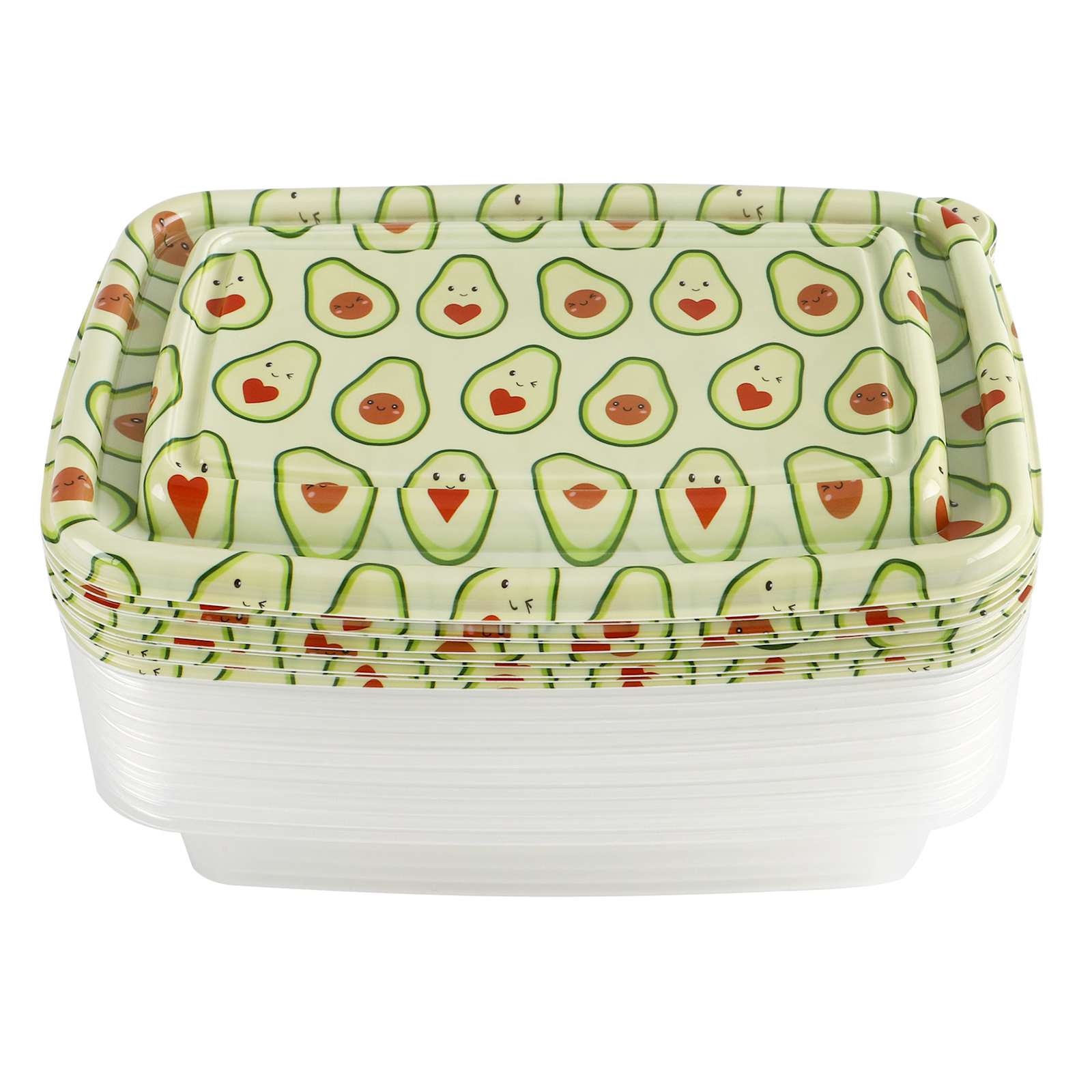 20-Piece Avocado Set Rectangle Food Storage Set