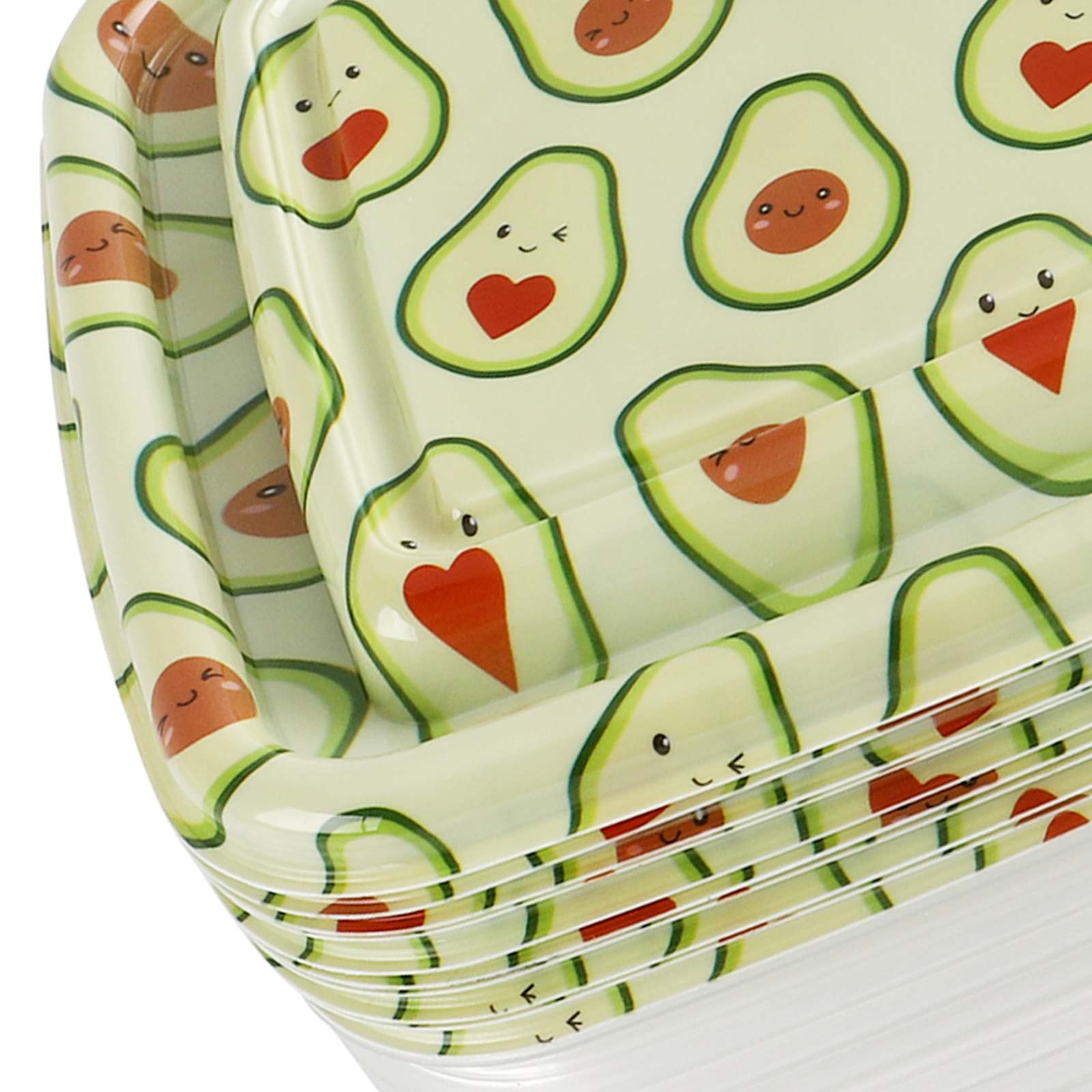 20-Piece Avocado Set Rectangle Food Storage Set