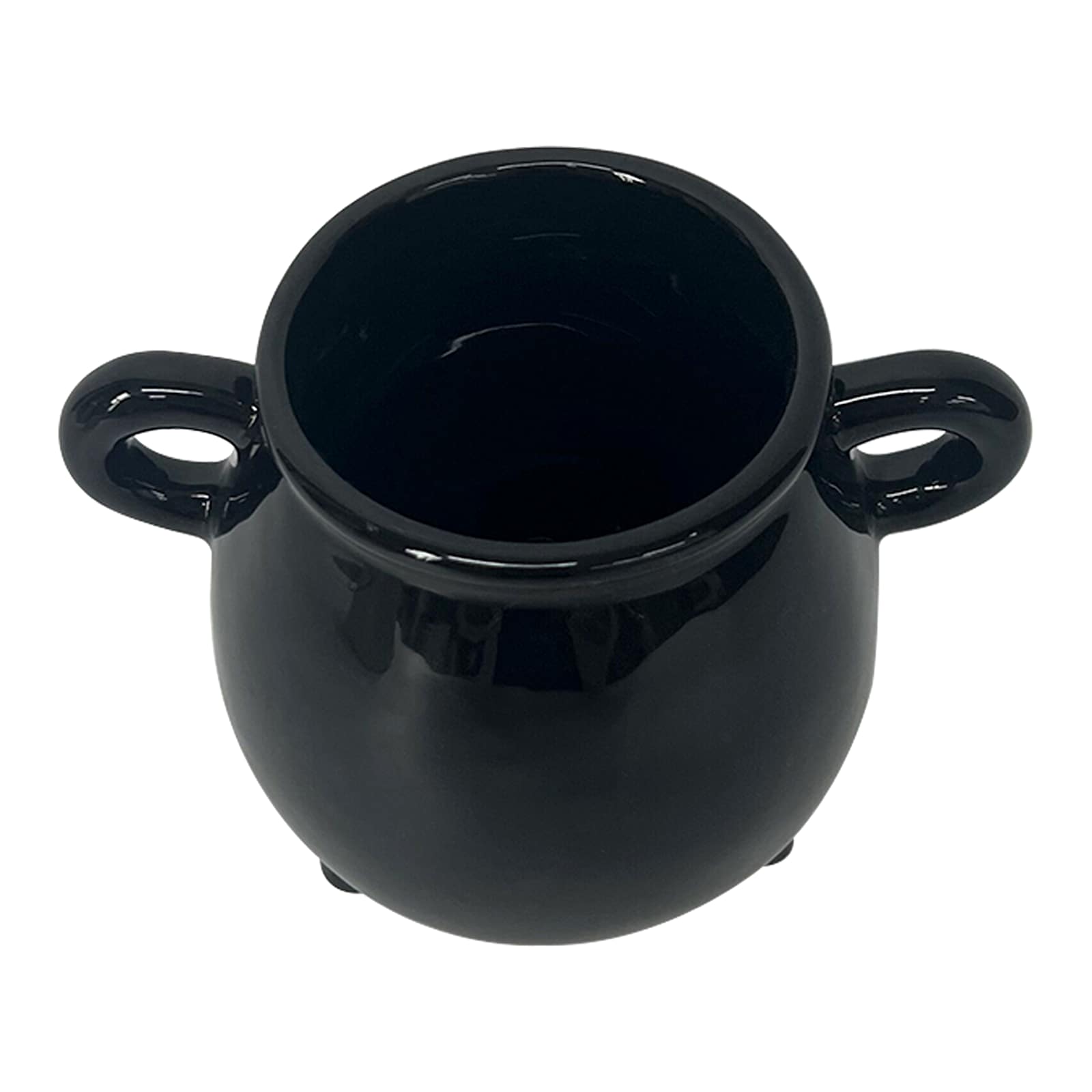 Black Ceramic Halloween Caldron, 4.5" | At Home