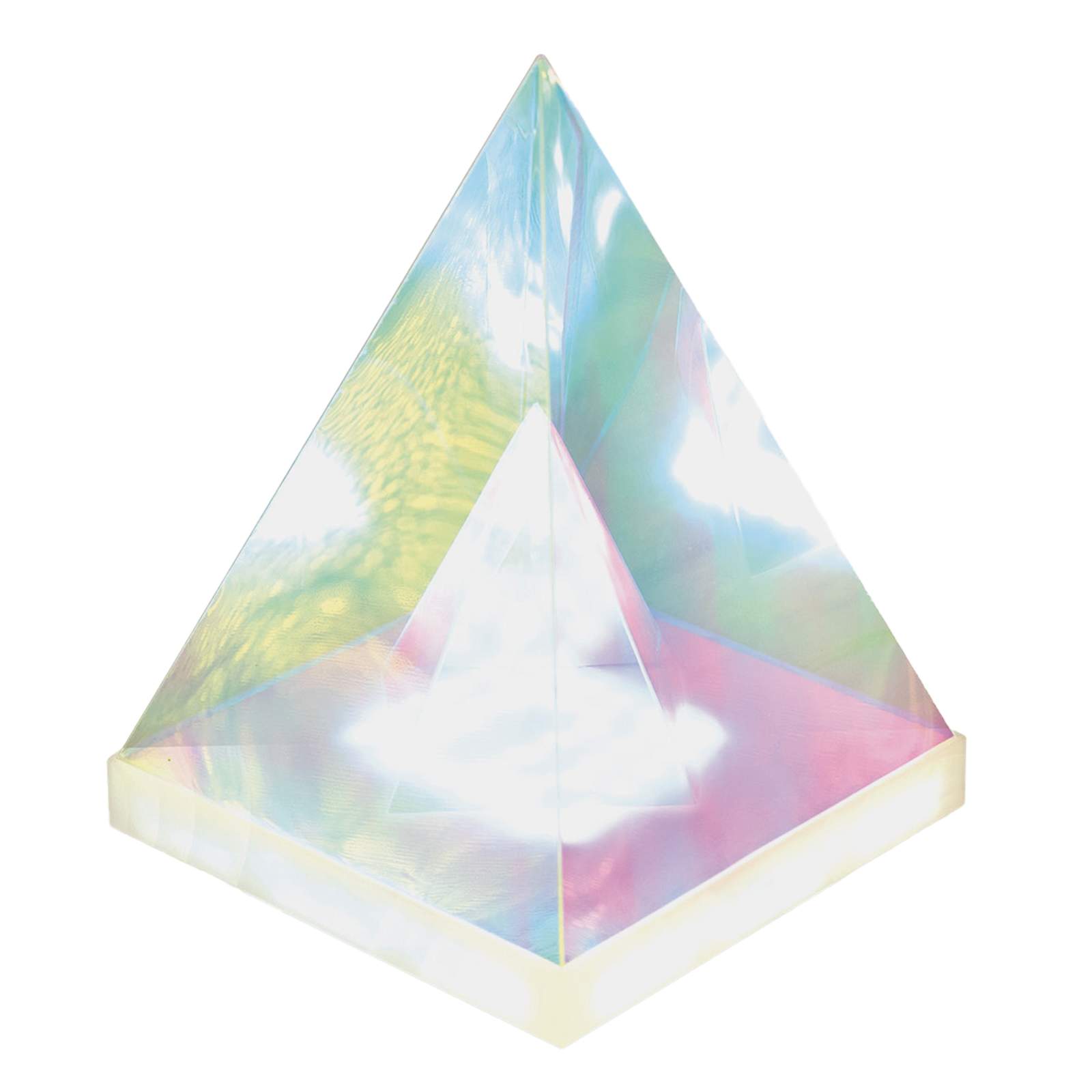 Iridescent Pyramid Holographic Projector, 6.3"