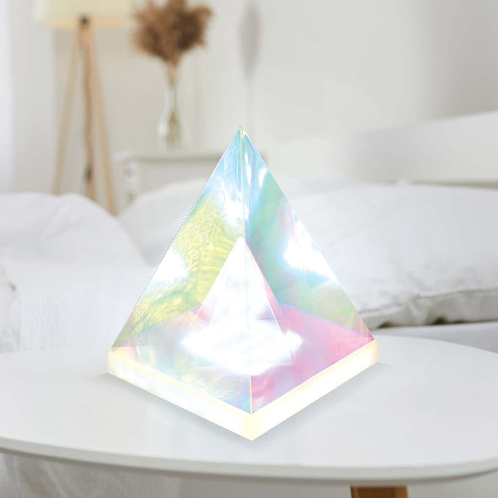 Iridescent Pyramid Holographic Projector, 6.3"