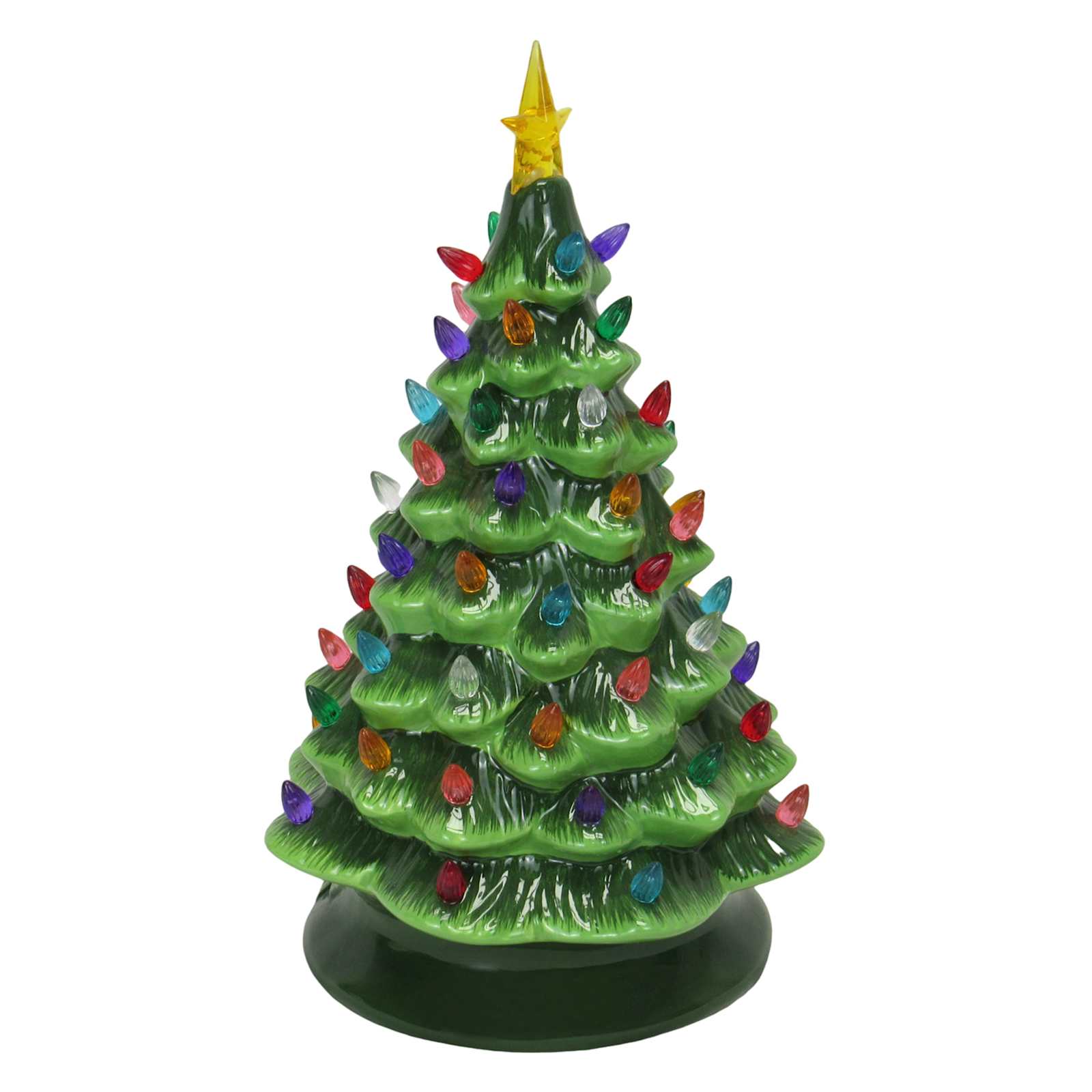 Green Ceramic LED Tree 13in | At Home