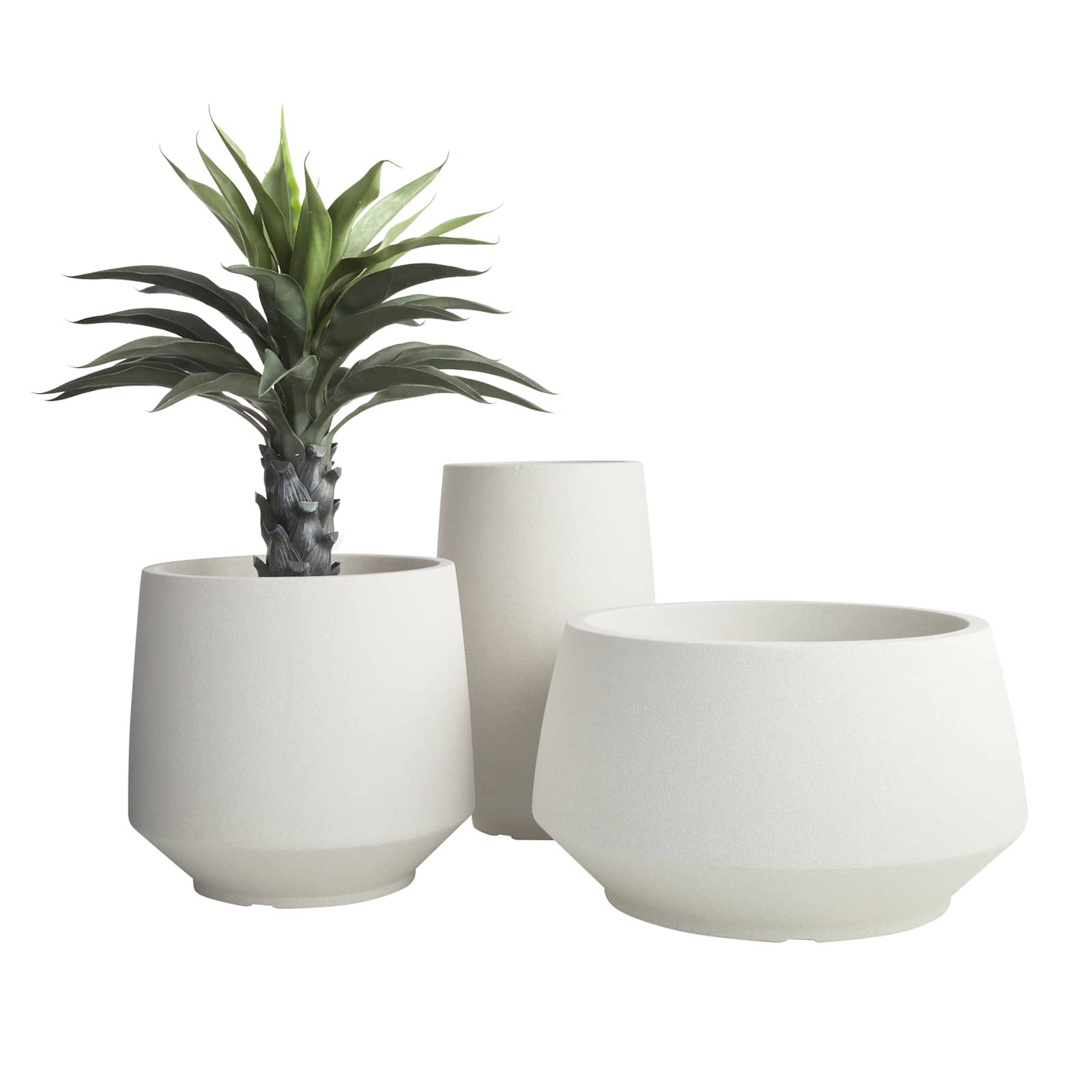 Found & Fable Japi Brut Off-White Outdoor Planter, Large | At Home