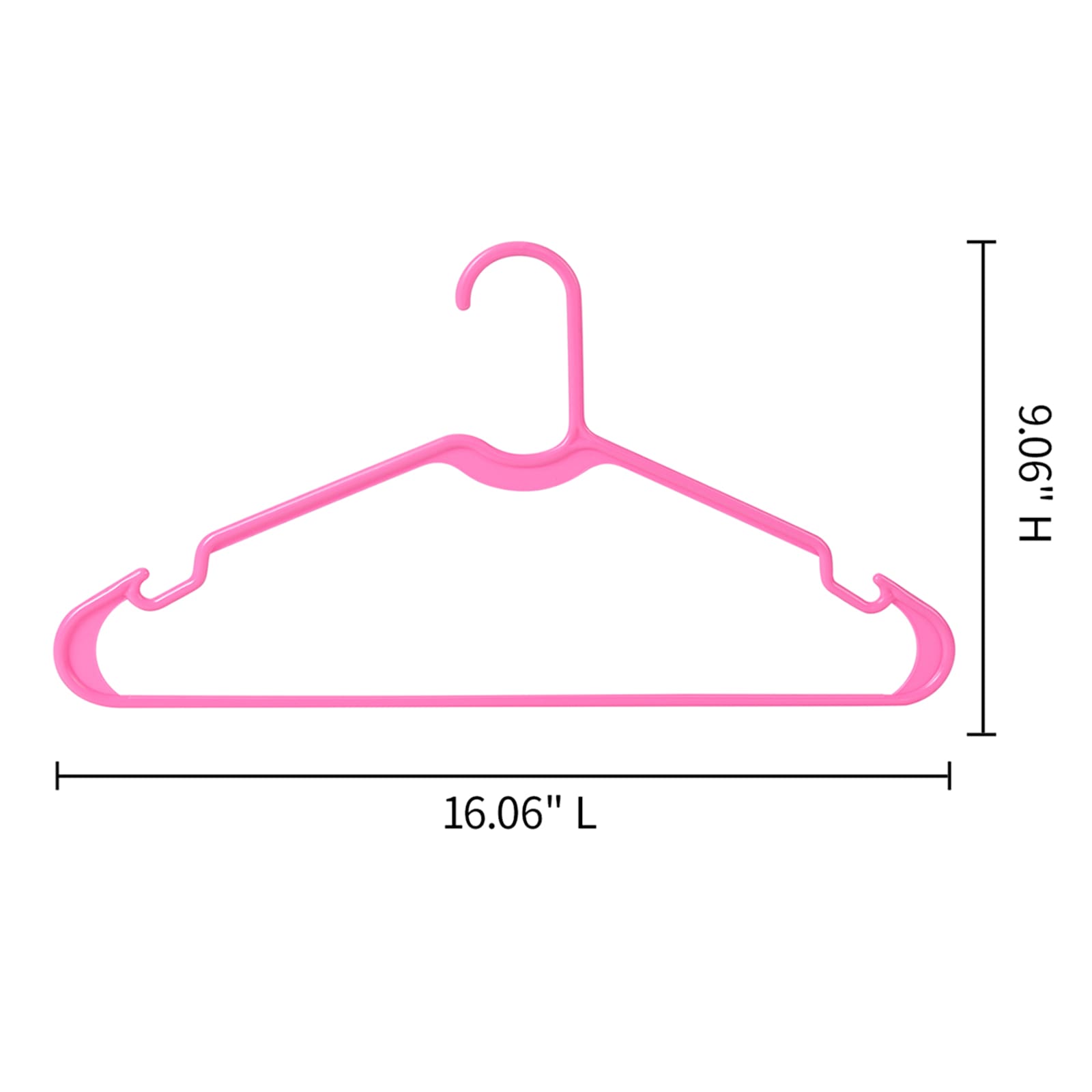10-Pack Hangers, Pink