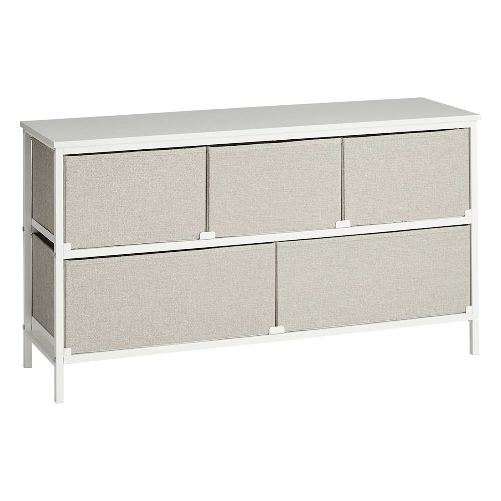 Seth 5-Drawer Storage Chest, Light Grey