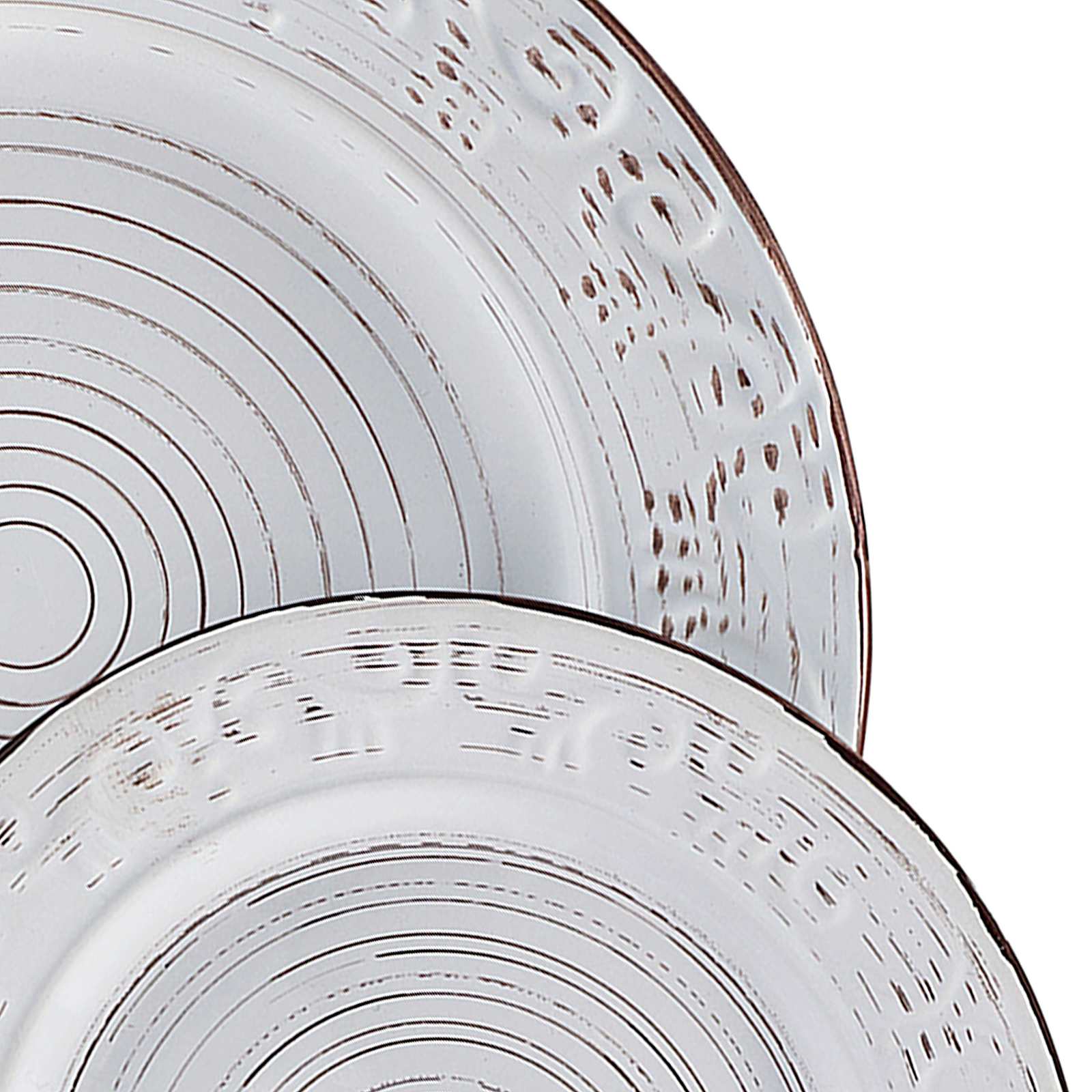 Trellis 12-Piece Stoneware Dinnerware Set, White