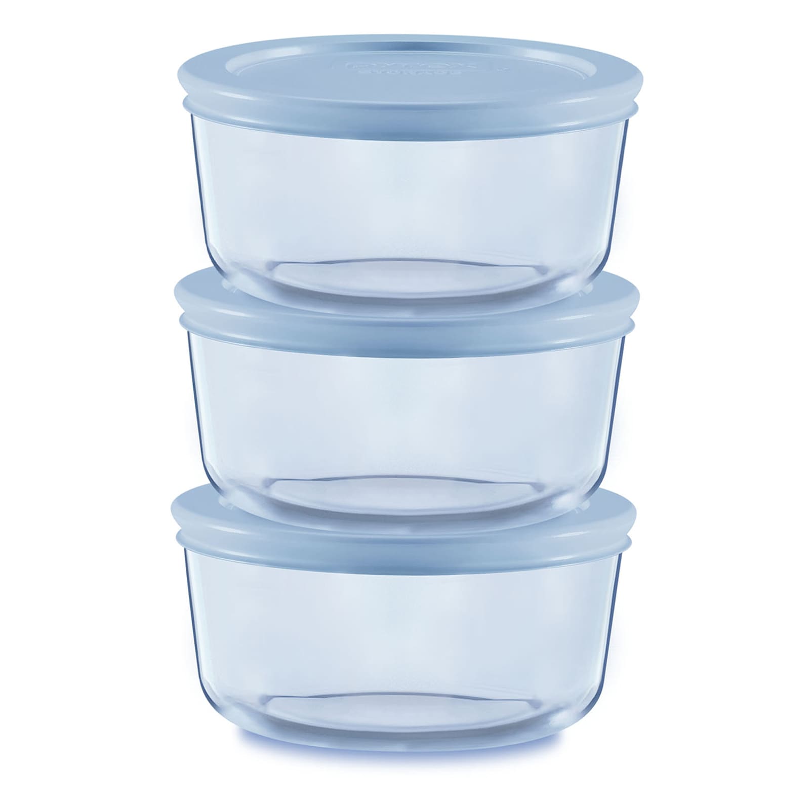 Pyrex 6-Piece Blue Glass Round Food Storage Value Pack