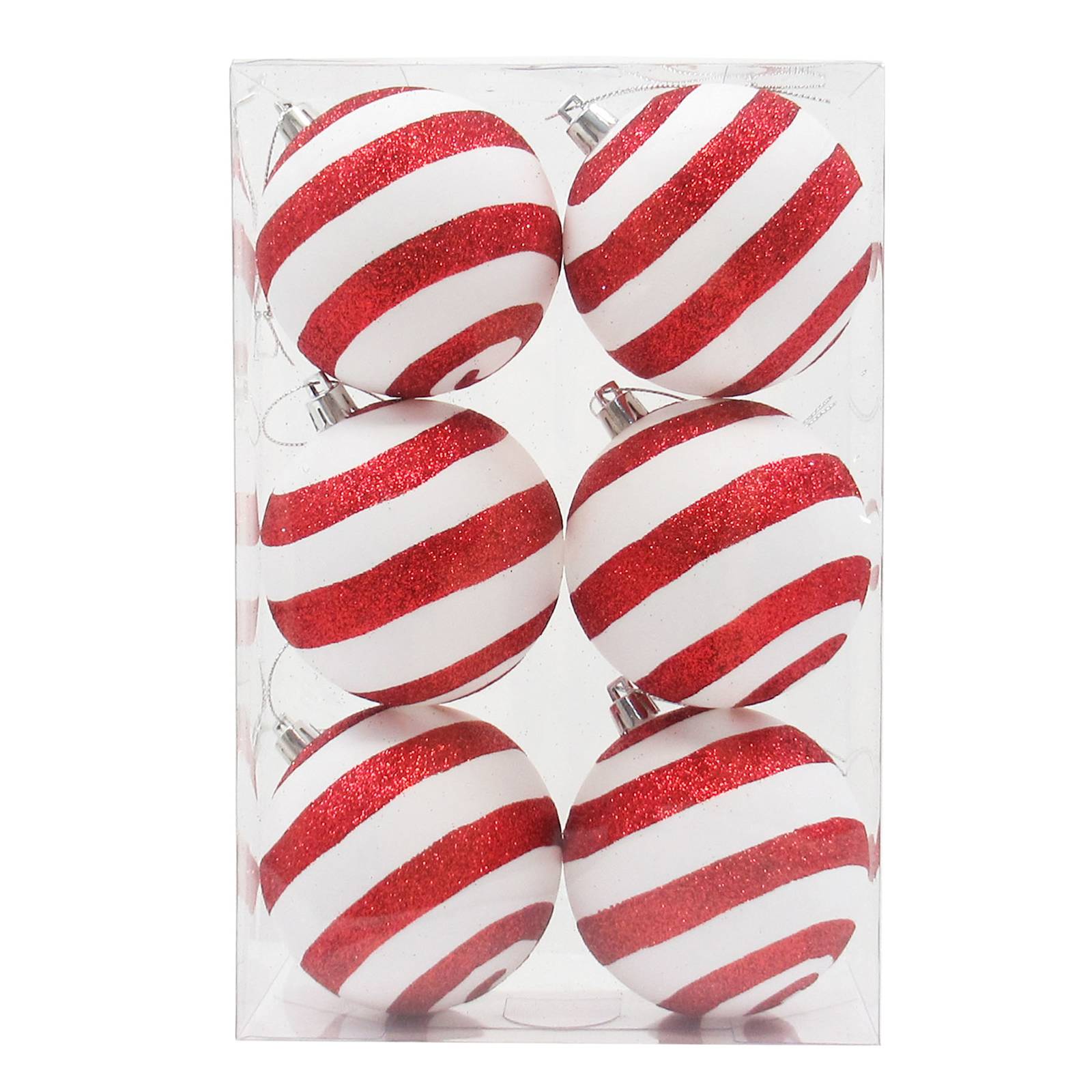 Striped Ornaments 6-count | Elf on the Shelf | Christmas Ornaments | At ...