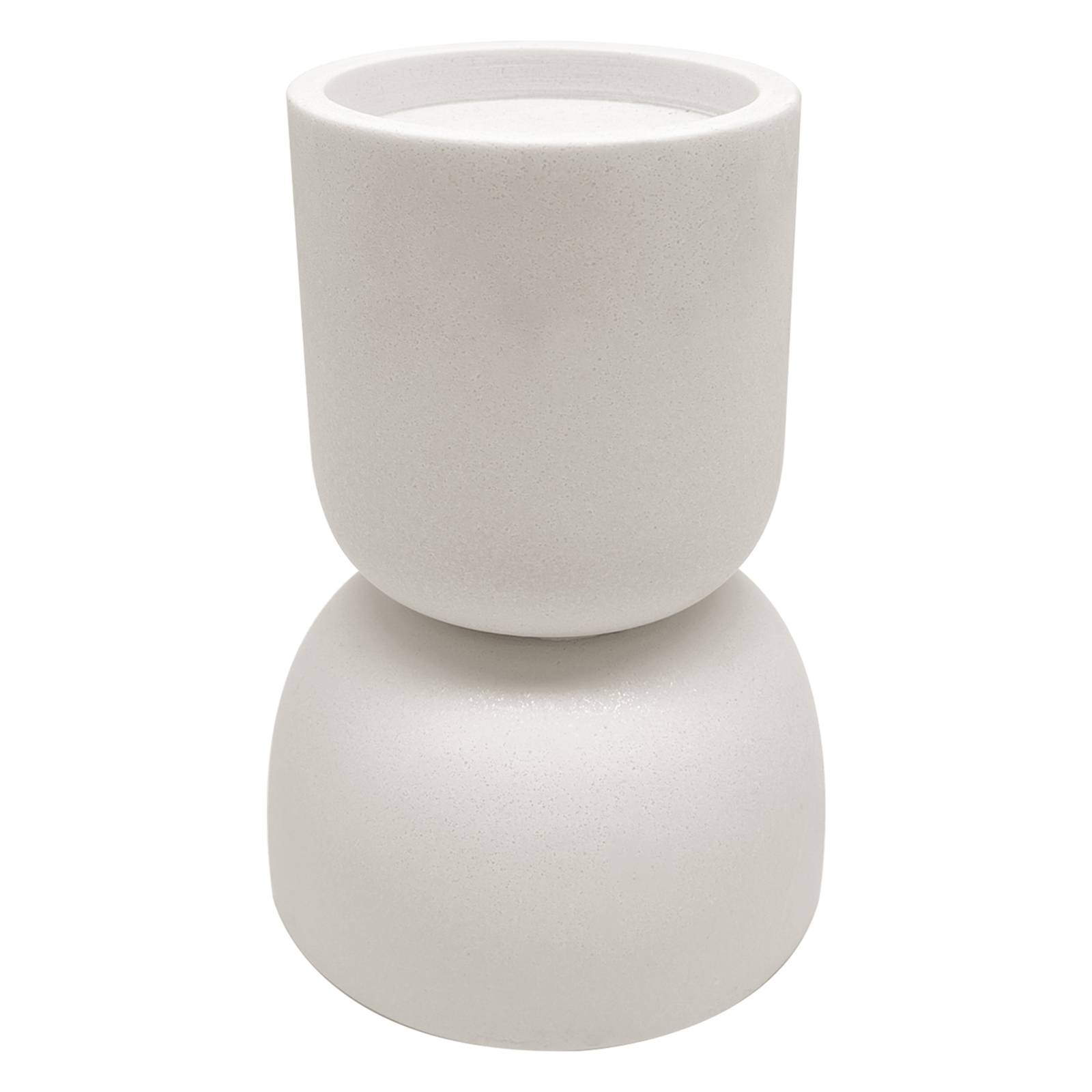 Crosby St. White Stone Pillar Candle Holder, 7"