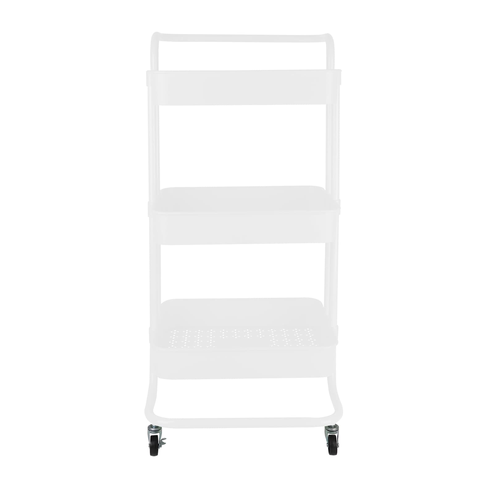 3-Tier Rolling Cart White | At Home