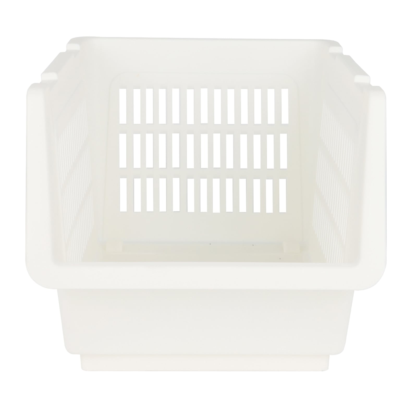 White Stackable Storage Basket, Small