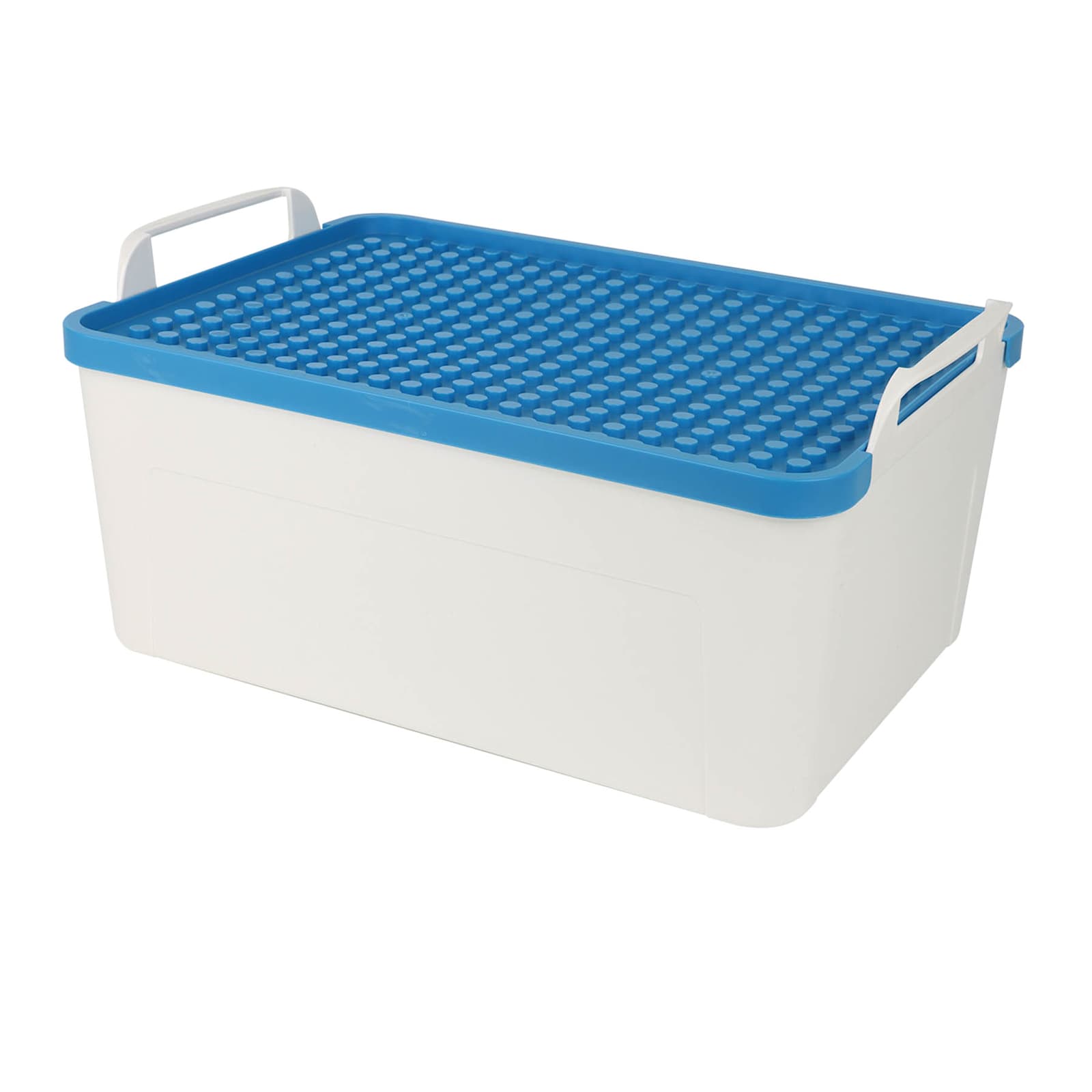 Kids Blue Top Classic Brick Storage Box, Large