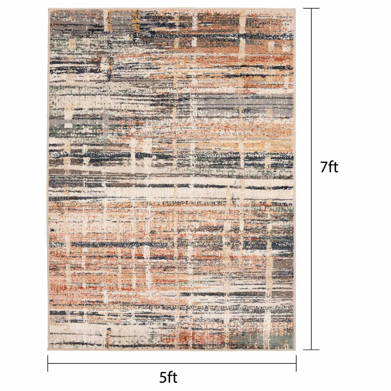 (D606) Sand & Spice Palatial Area Rug, 5x7