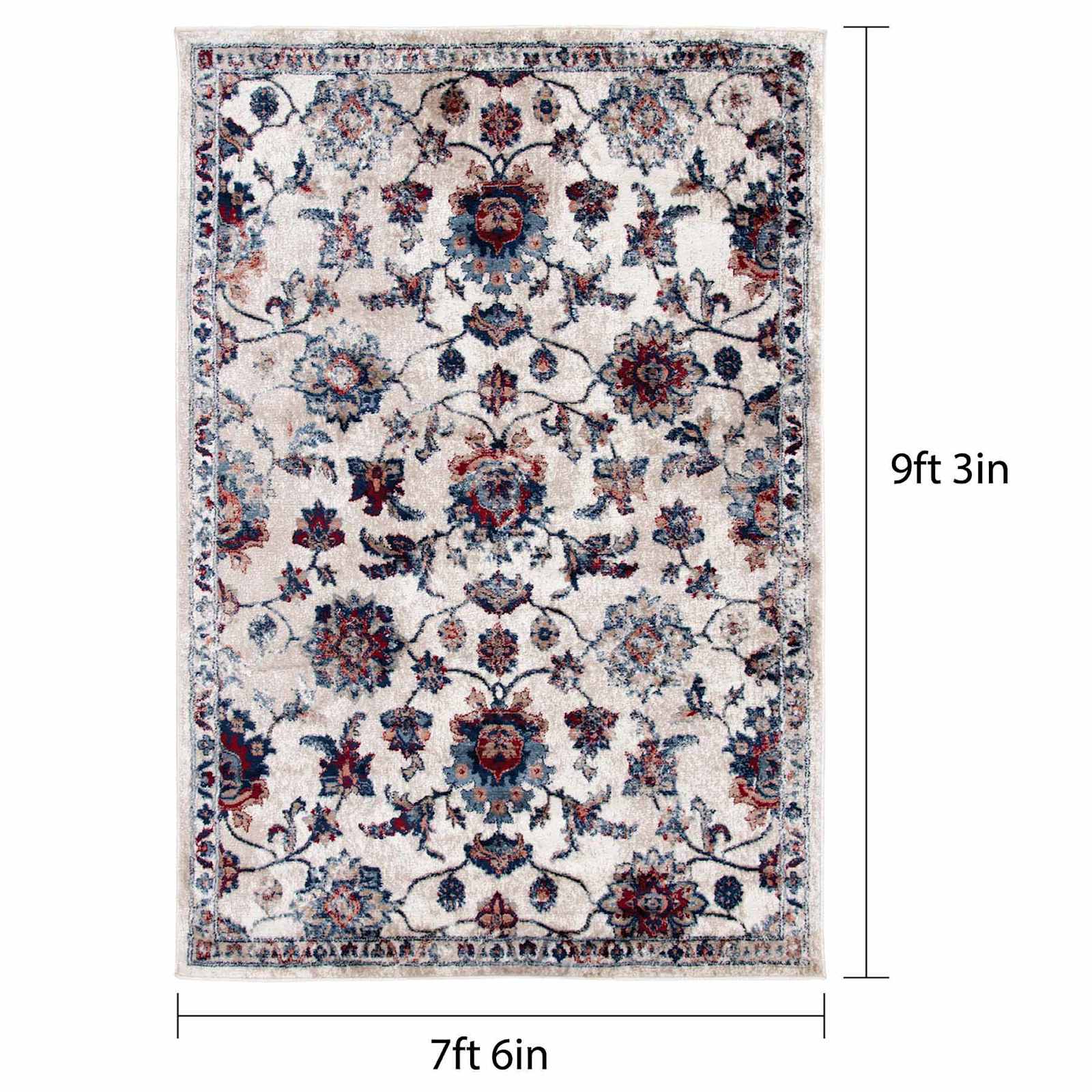 (D618) Providence Fillinta Paisley Area Rug, 8x9