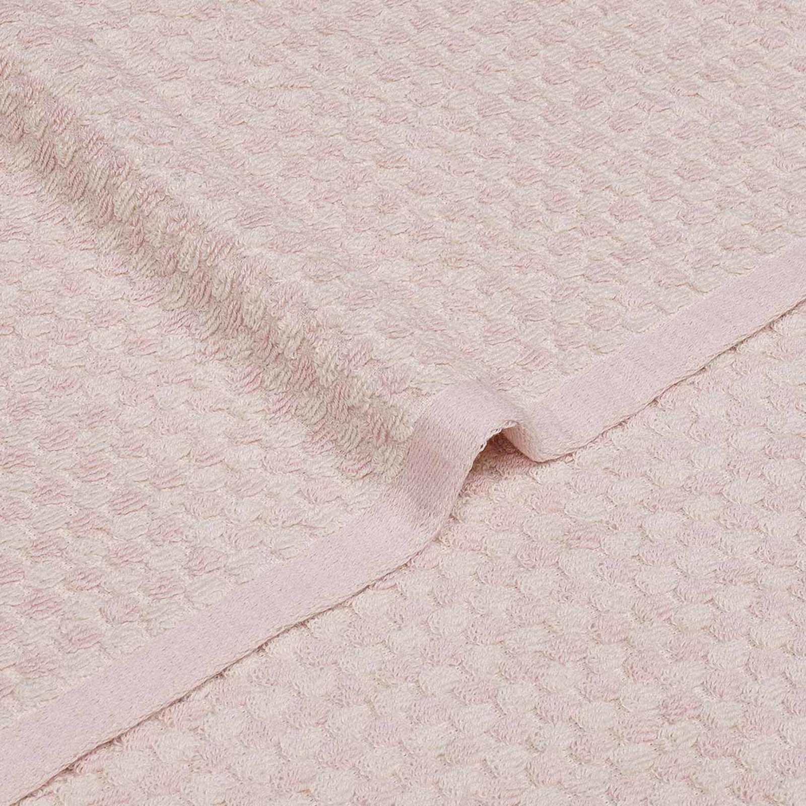 Honeybloom Plush Performance Pink Popcorn Cotton Washcloth, 13"