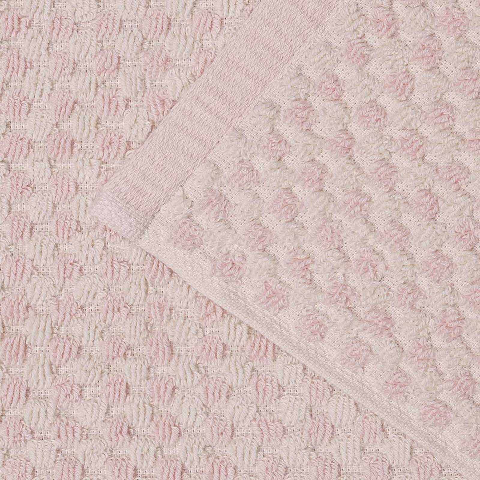 Honeybloom Plush Performance Pink Popcorn Cotton Washcloth, 13"