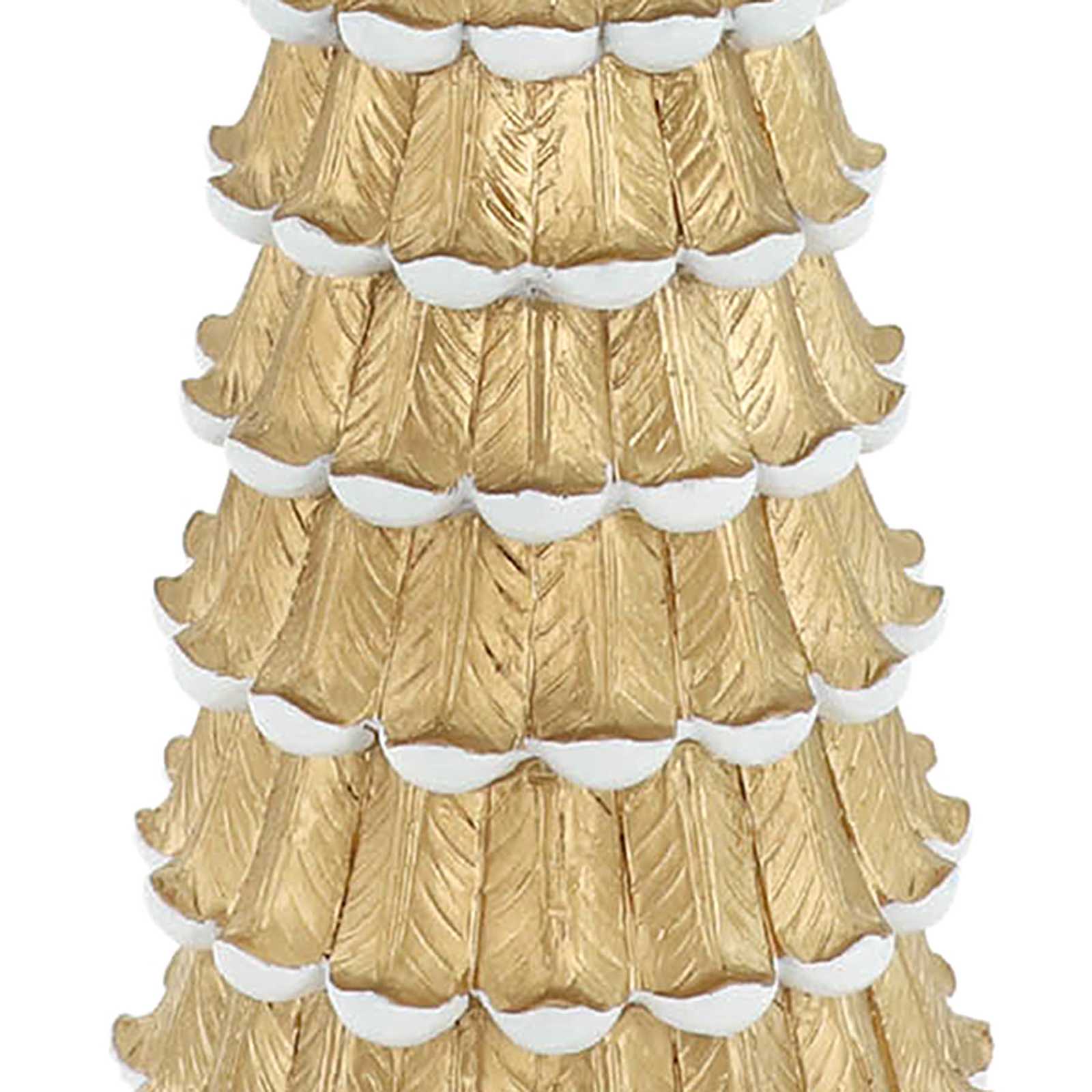 Providence White & Gold Cone Tree, 16"