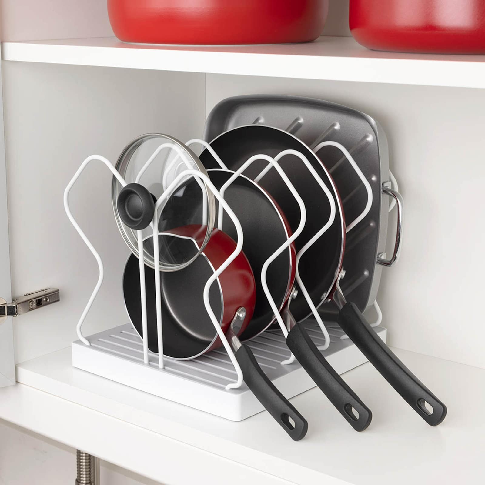 White Cookware Pan Rack | At Home
