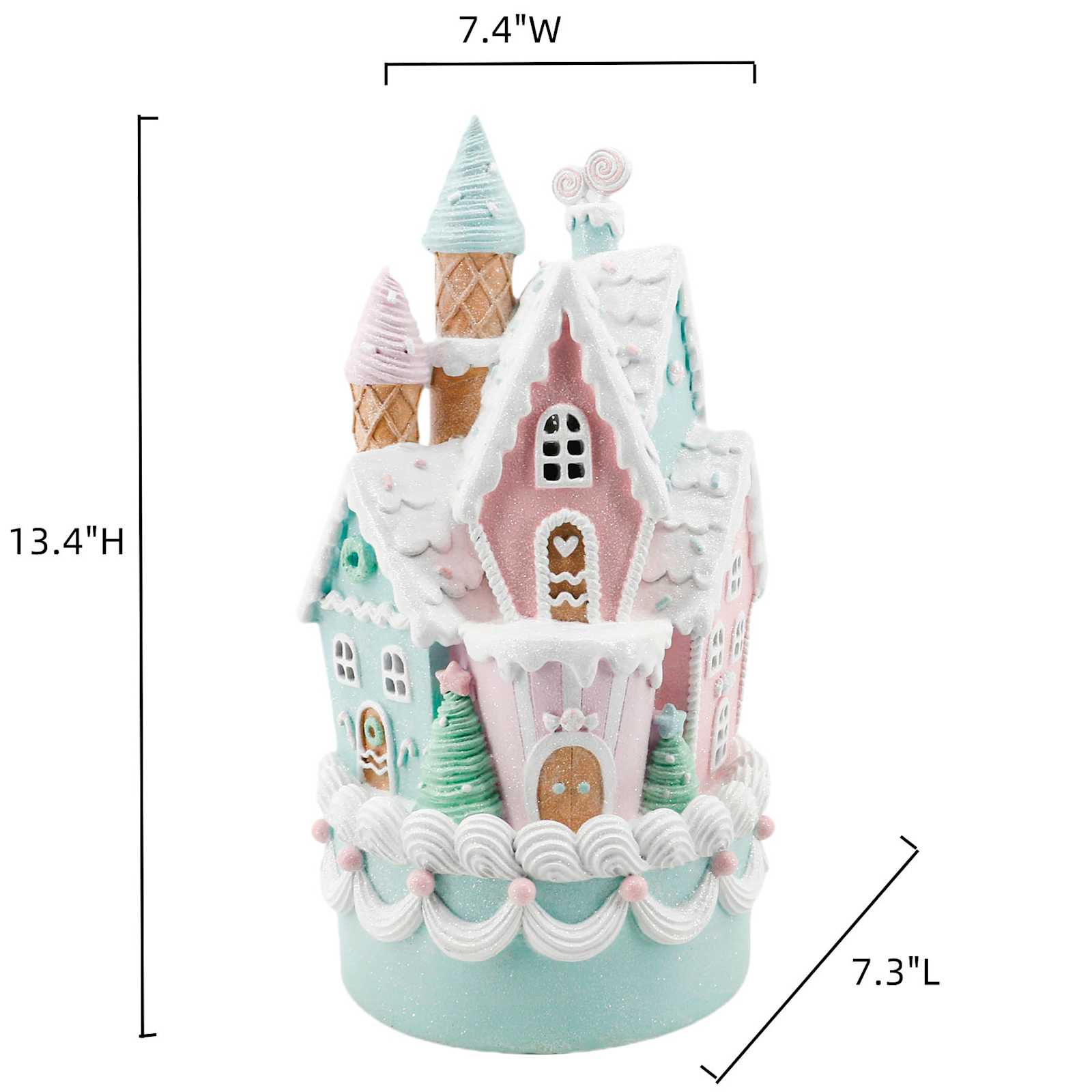 Mrs Claus Bakery Ice Cream Cake LED Castle 14in | Christmas Indoor ...