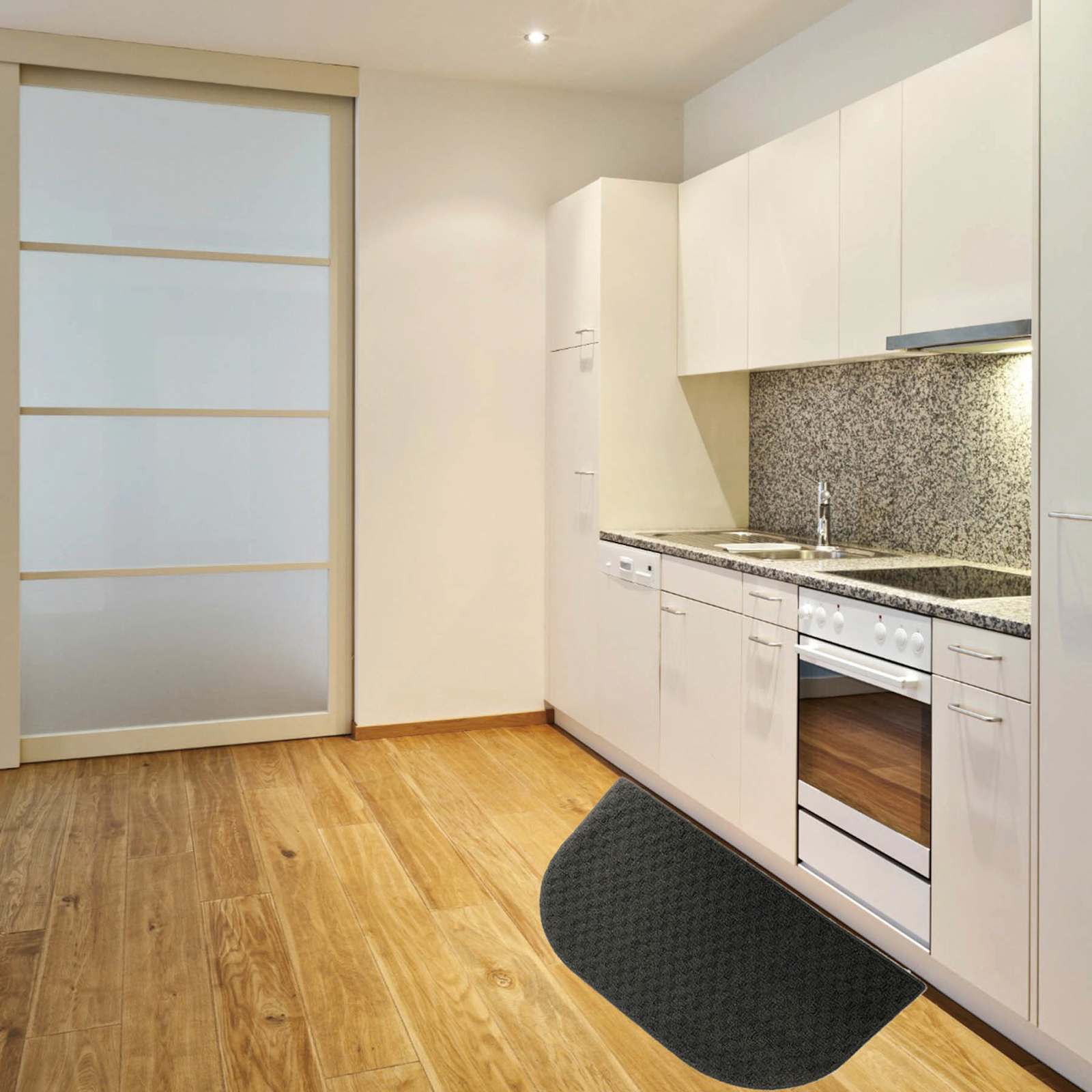 Plaza Cinder Tufted Kitchen Mat, 24x40