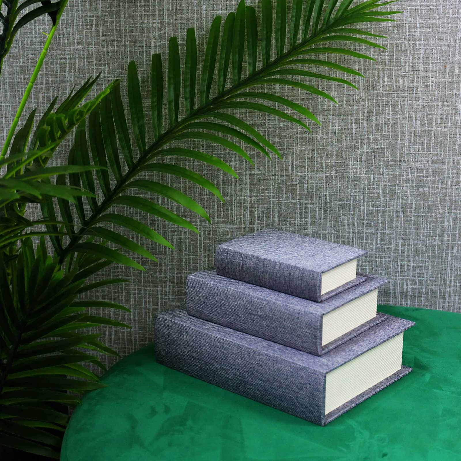 Grey Linen Book Box, 7"