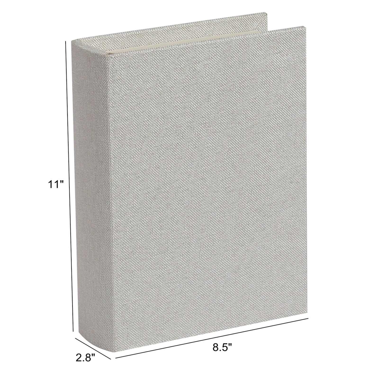 Cream Linen Book Box, 11"