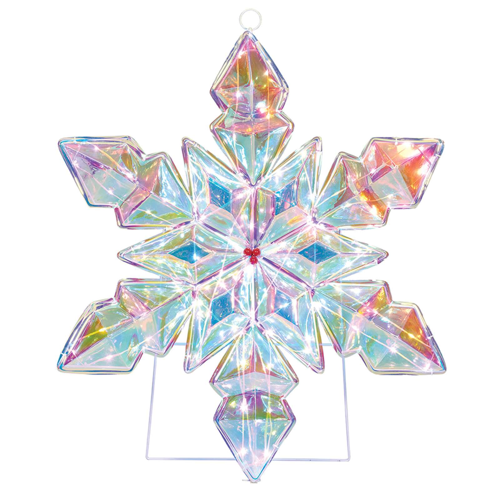 Random Twinkle LED 2D Snowflake 30" | Outdoor Décor | At Home