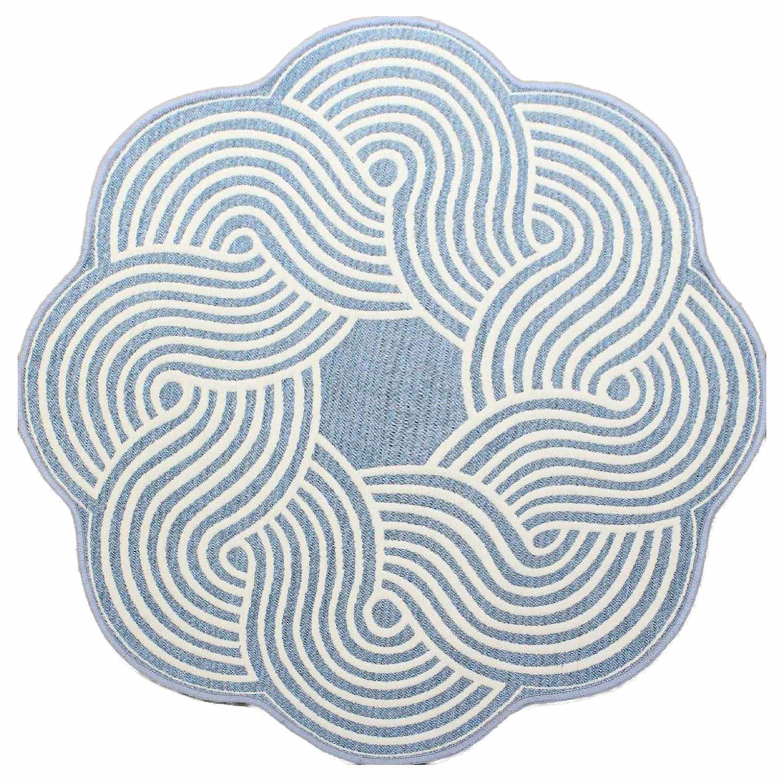 Elmbrook Slate Blue Round Rug, 3' | At Home