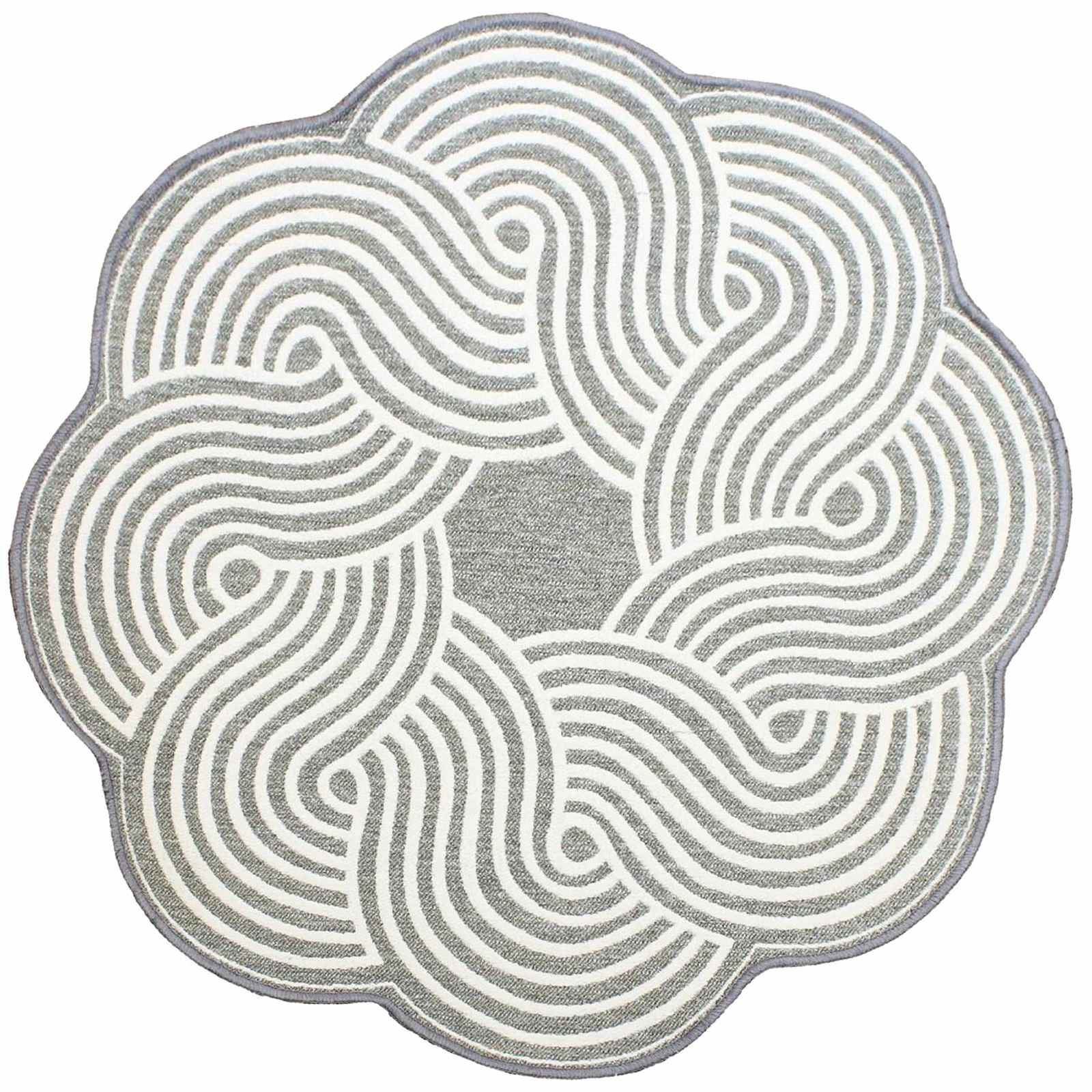 Elmbrook Grey Round Rug, 3' | At Home