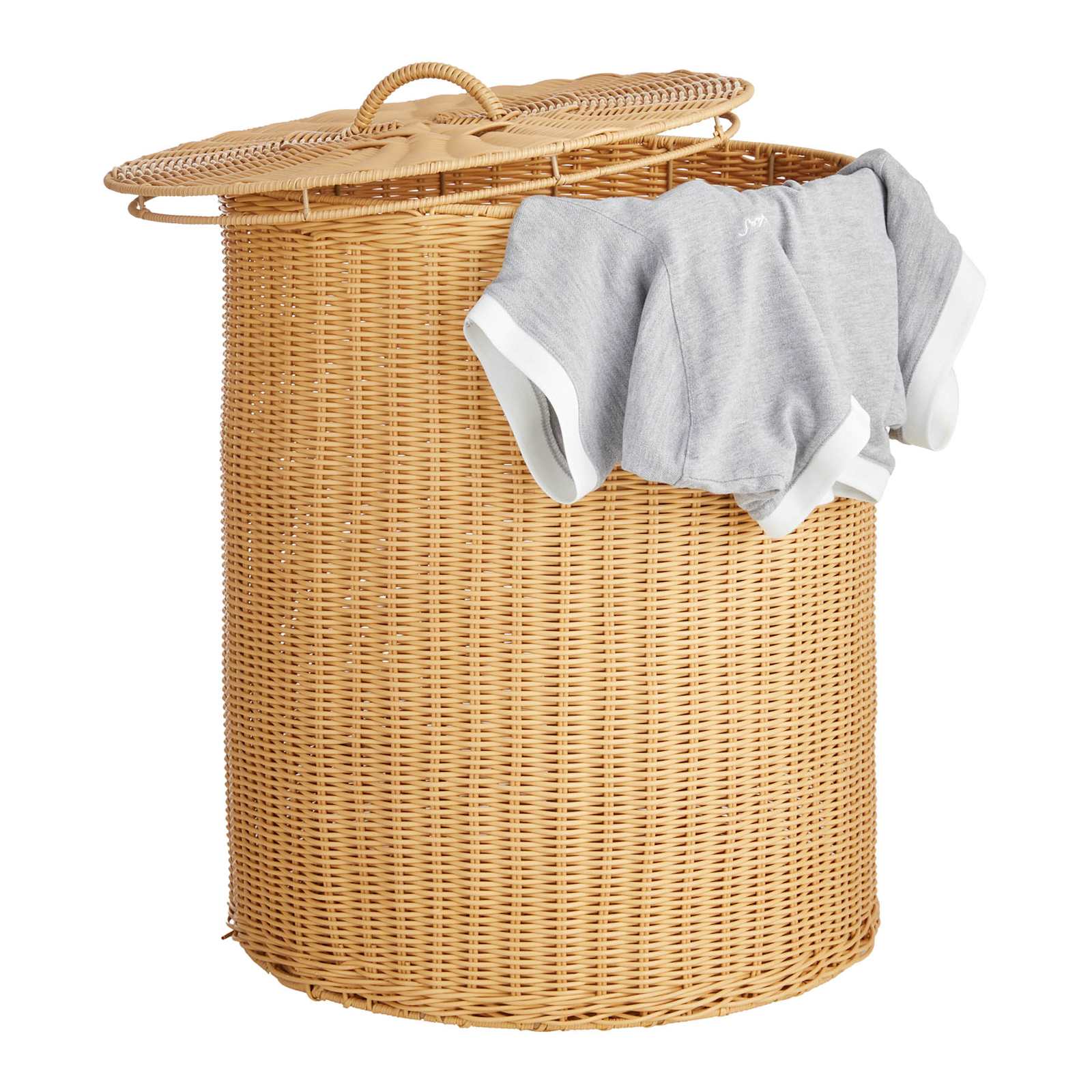 Providence Round Laundry Hamper with Lid Large | At Home