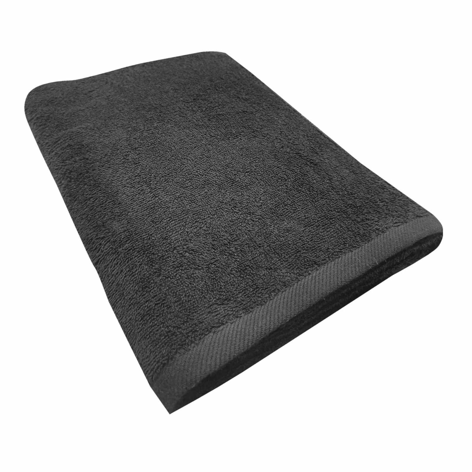 Black Cotton Bath Towel, 27x52